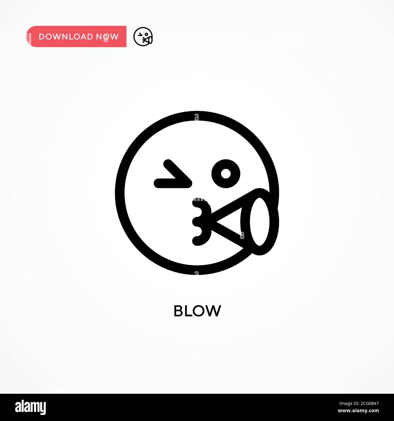Blow Simple vector icon. Modern, simple flat vector illustration for ...