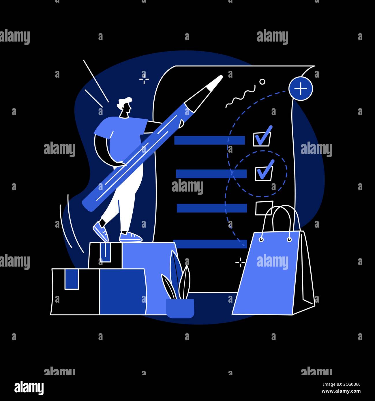 My orders list abstract concept vector illustration Stock Vector Image ...