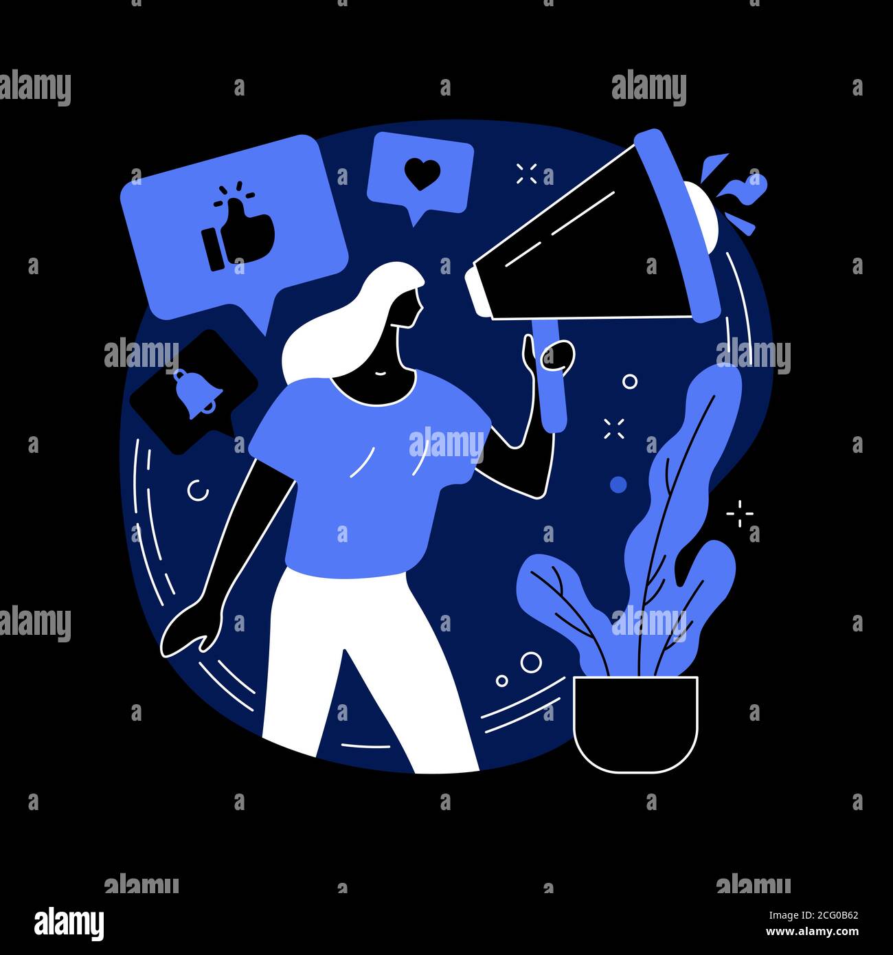 Follow us abstract concept vector illustration Stock Vector Image & Art ...