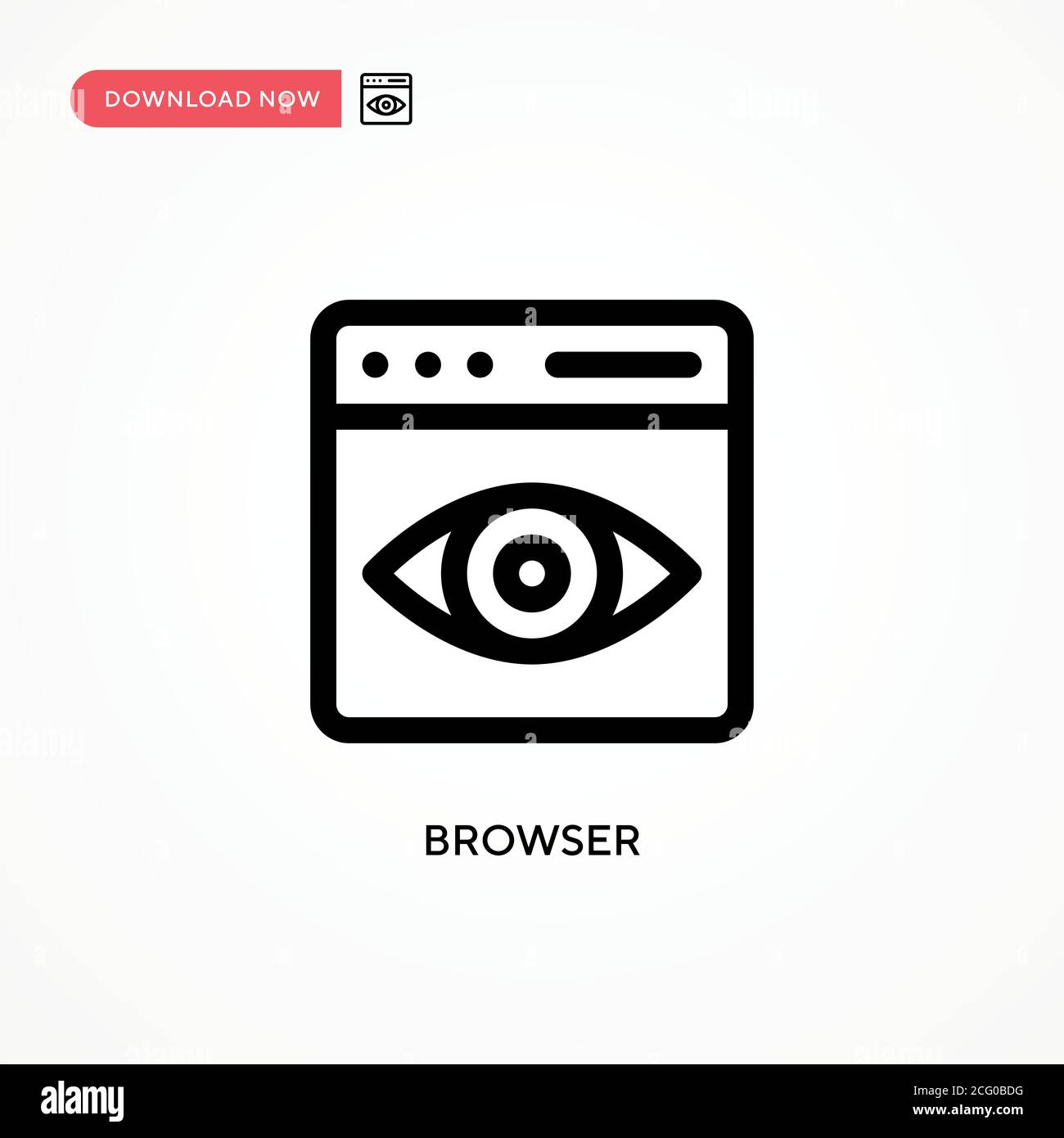 Browser Simple vector icon. Modern, simple flat vector illustration for ...
