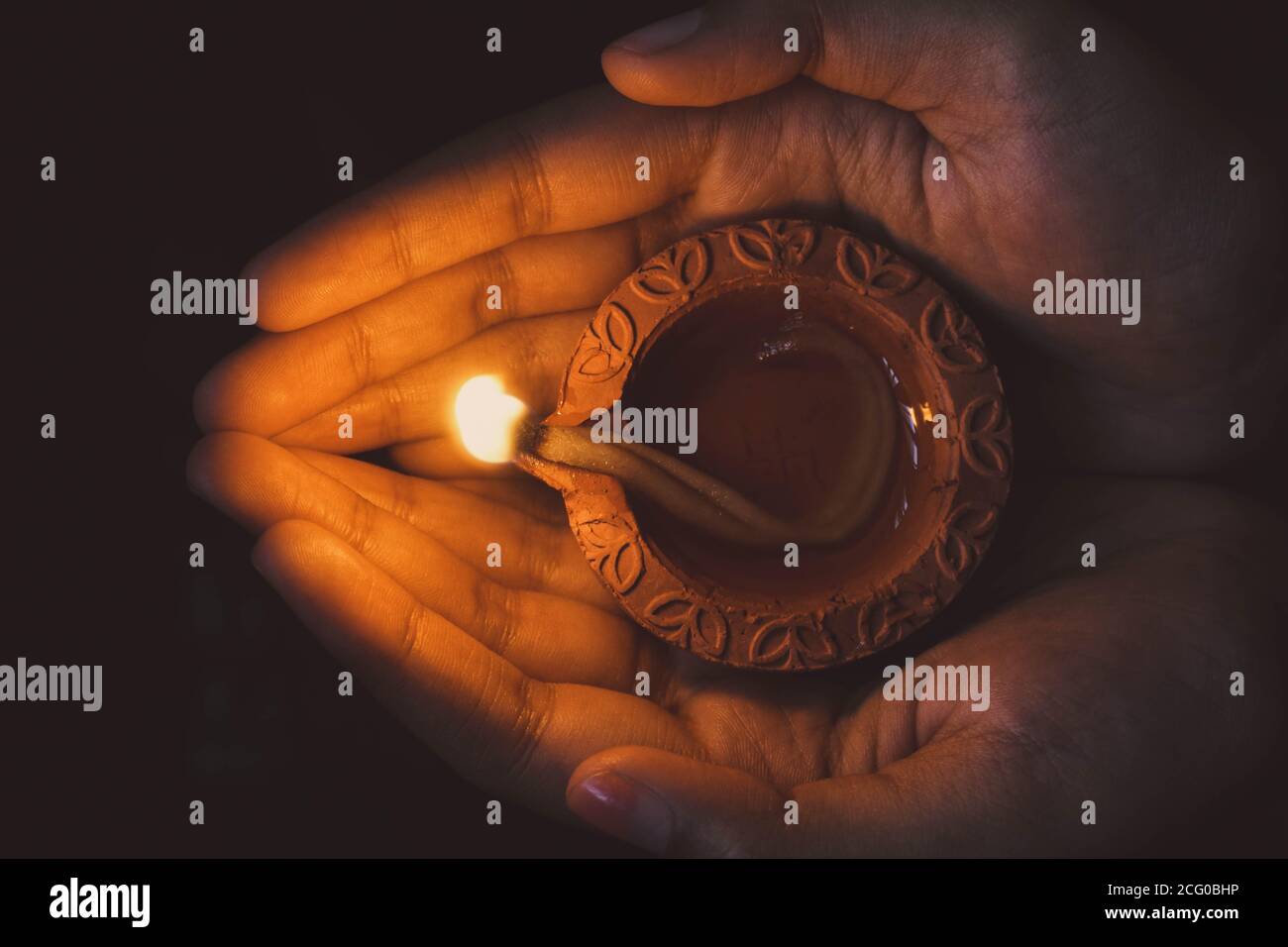 Oil Lamp In Hand Images