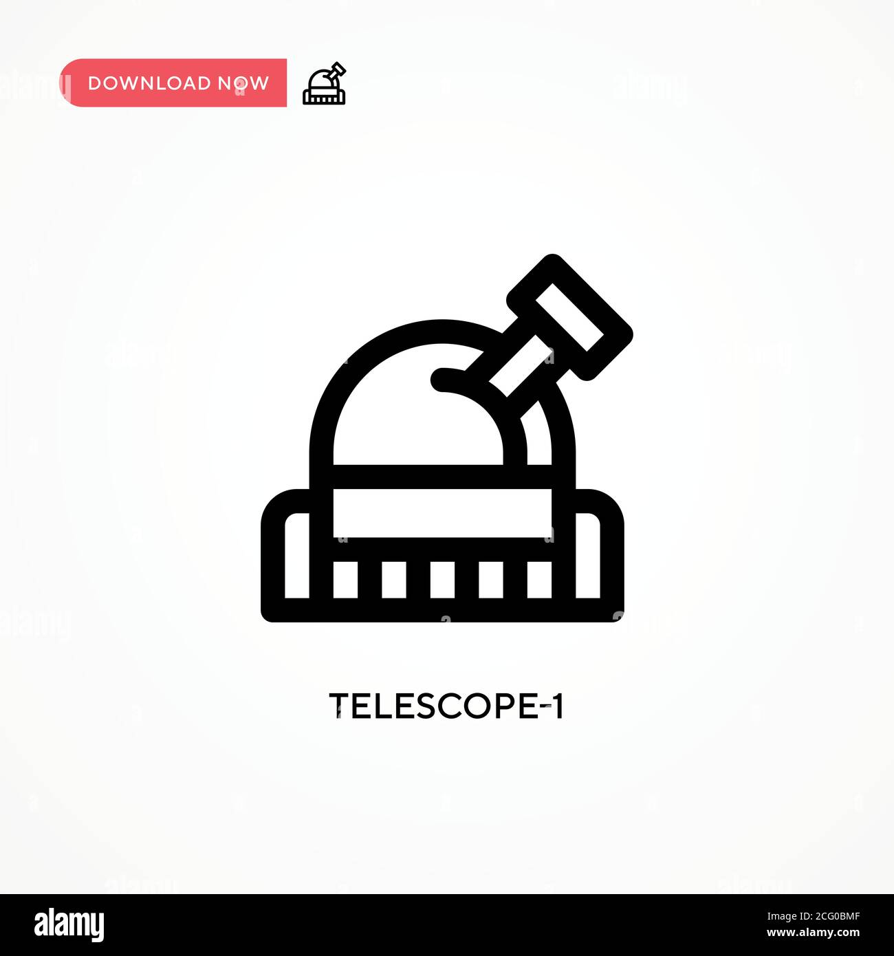 Telescope-1 Simple vector icon. Modern, simple flat vector illustration ...
