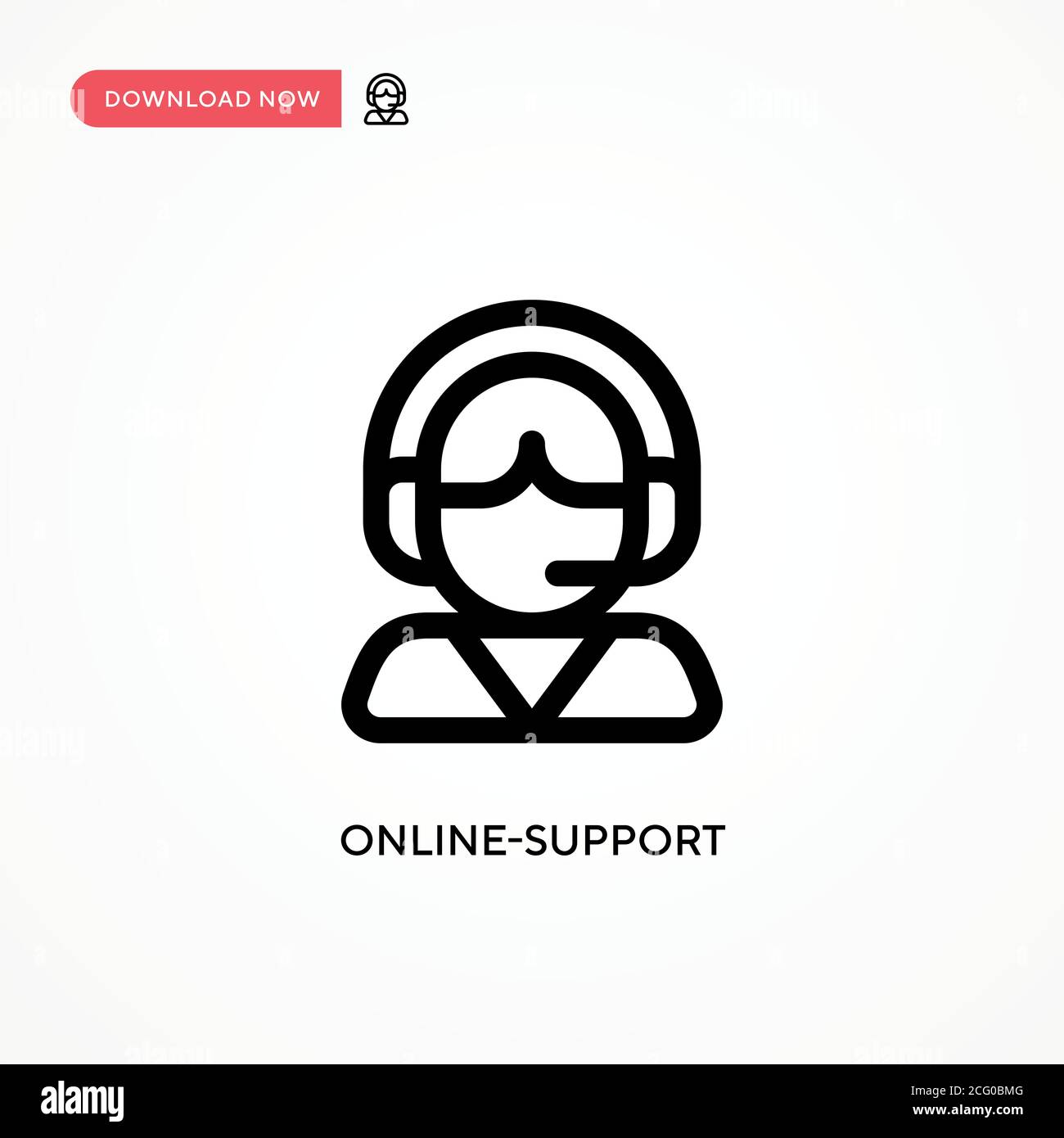 Online-support Simple vector icon. Modern, simple flat vector ...