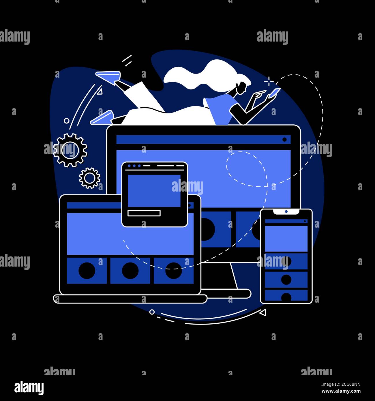 Responsive web design abstract concept vector illustration Stock Vector ...