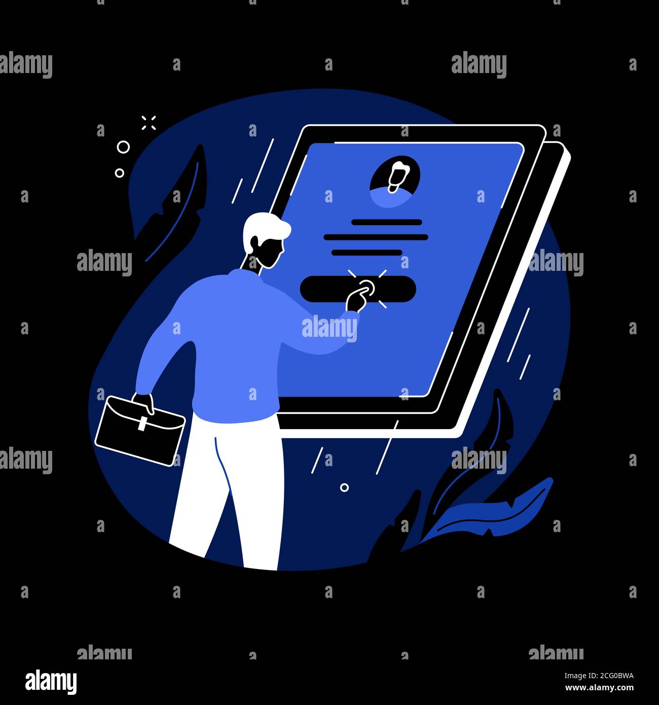 Apply for jobs abstract concept vector illustration Stock Vector Image ...