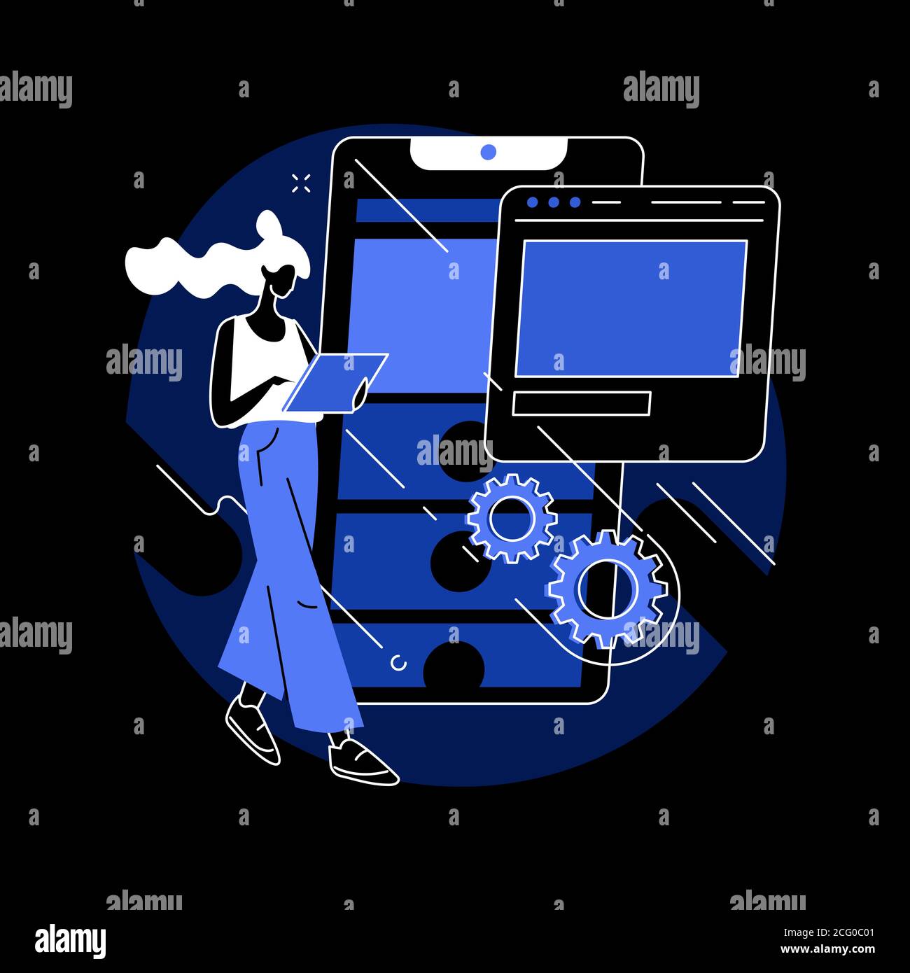 Microsite development abstract concept vector illustration Stock Vector ...