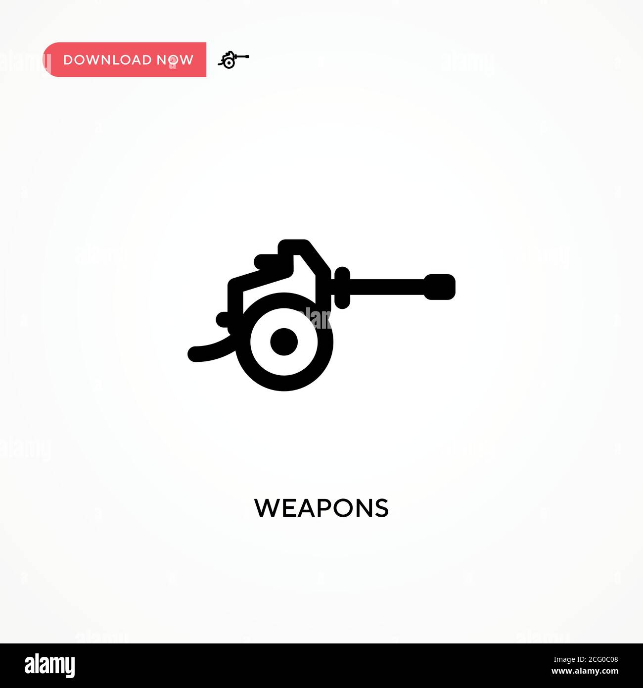 Weapons Simple vector icon. Modern, simple flat vector illustration for ...