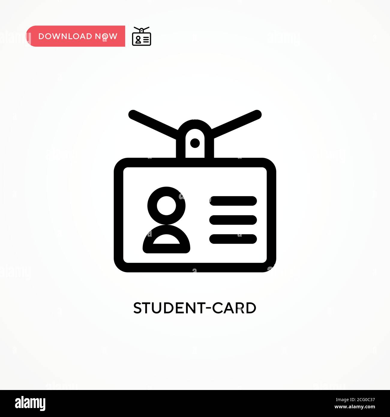 Student-card Simple vector icon. Modern, simple flat vector ...