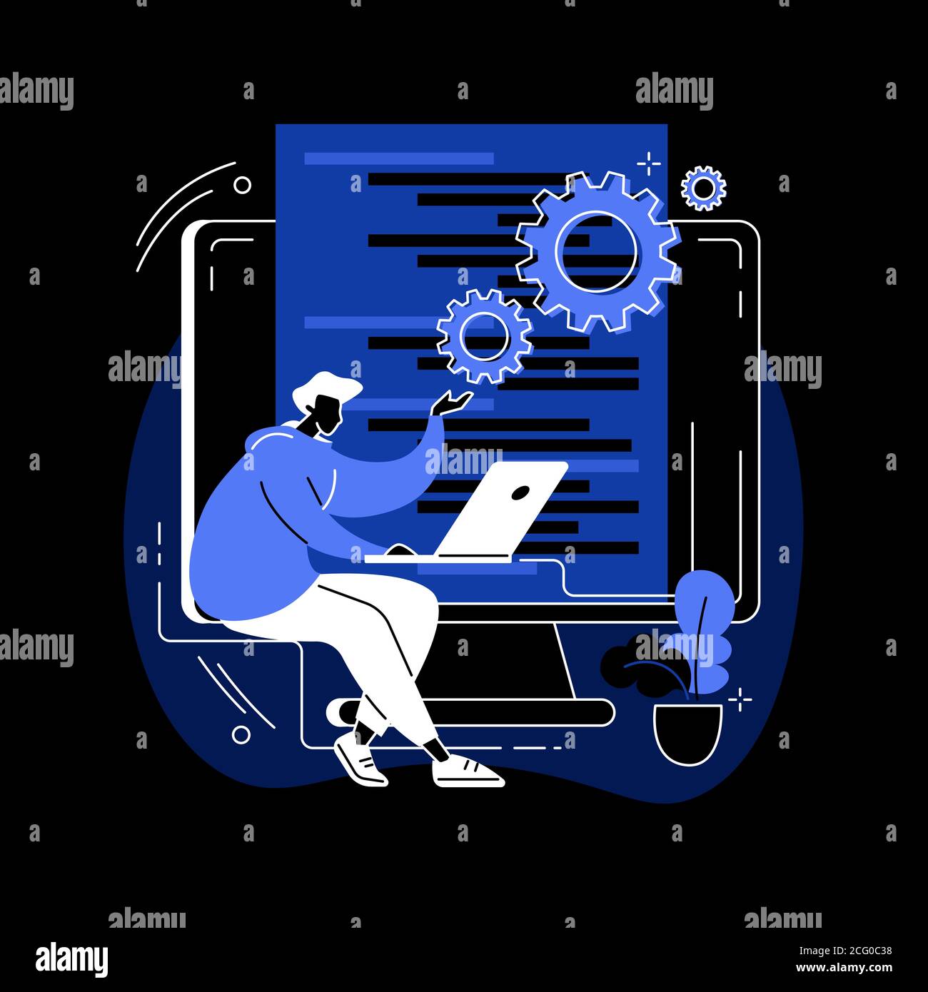 Back End Development Abstract Concept Vector Illustration Stock Vector