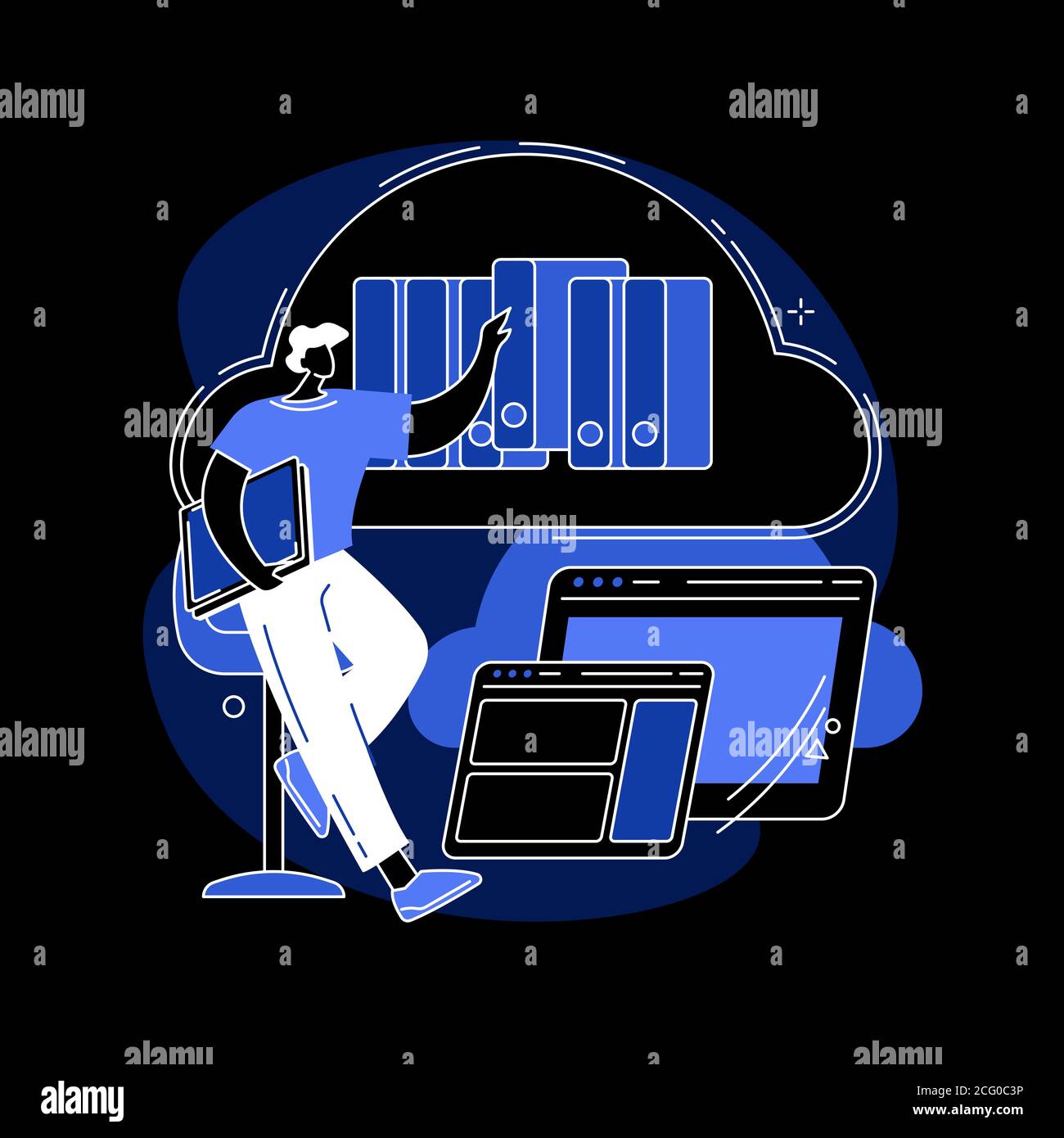 Cloud storage abstract concept vector illustration Stock Vector Image ...