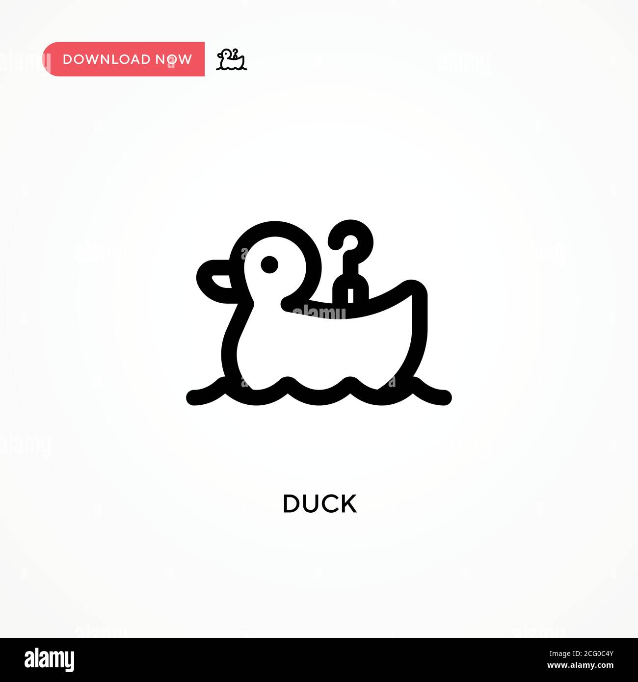 Duck Simple vector icon. Modern, simple flat vector illustration for ...