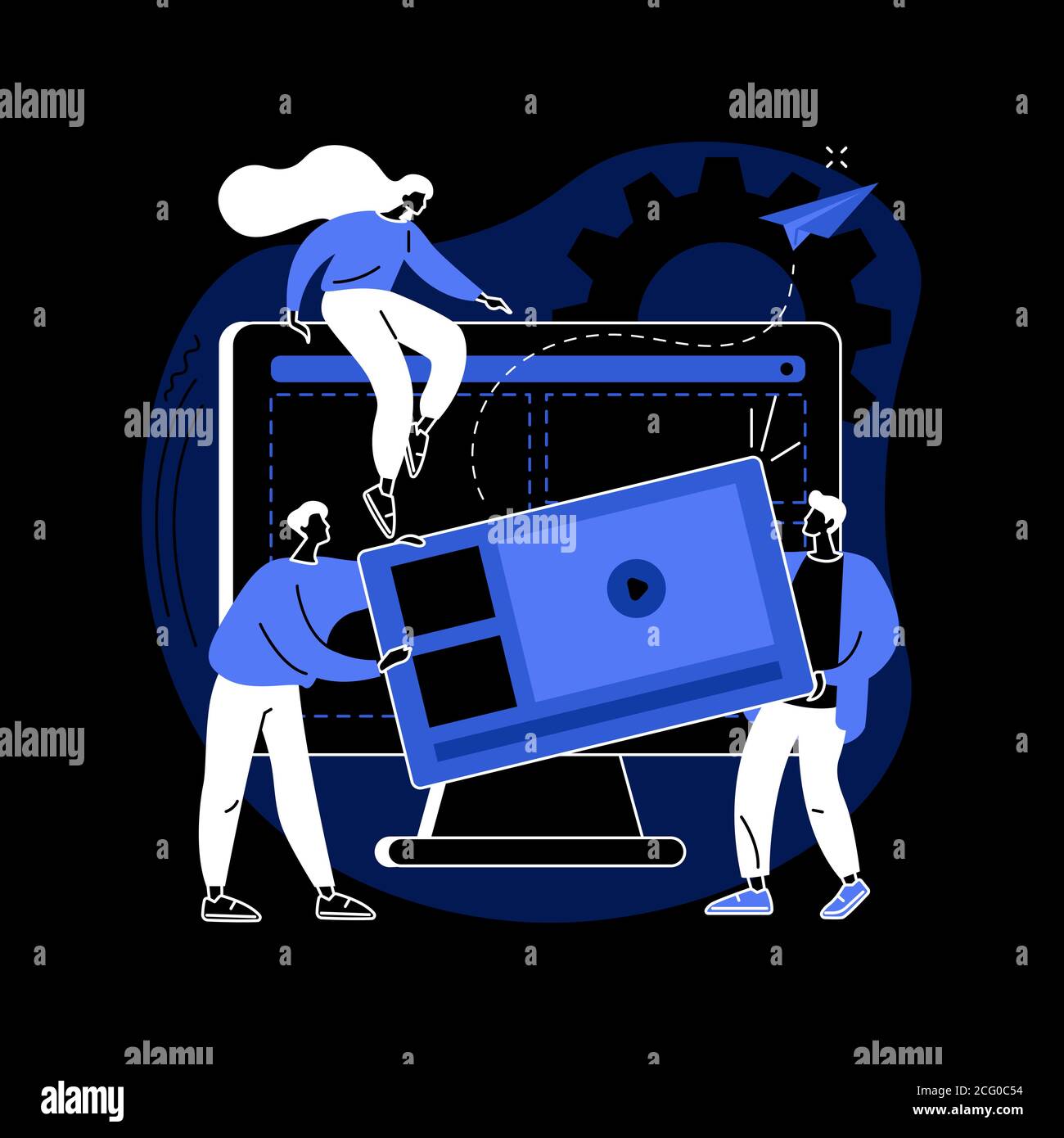 Landing page development abstract concept vector illustration Stock ...