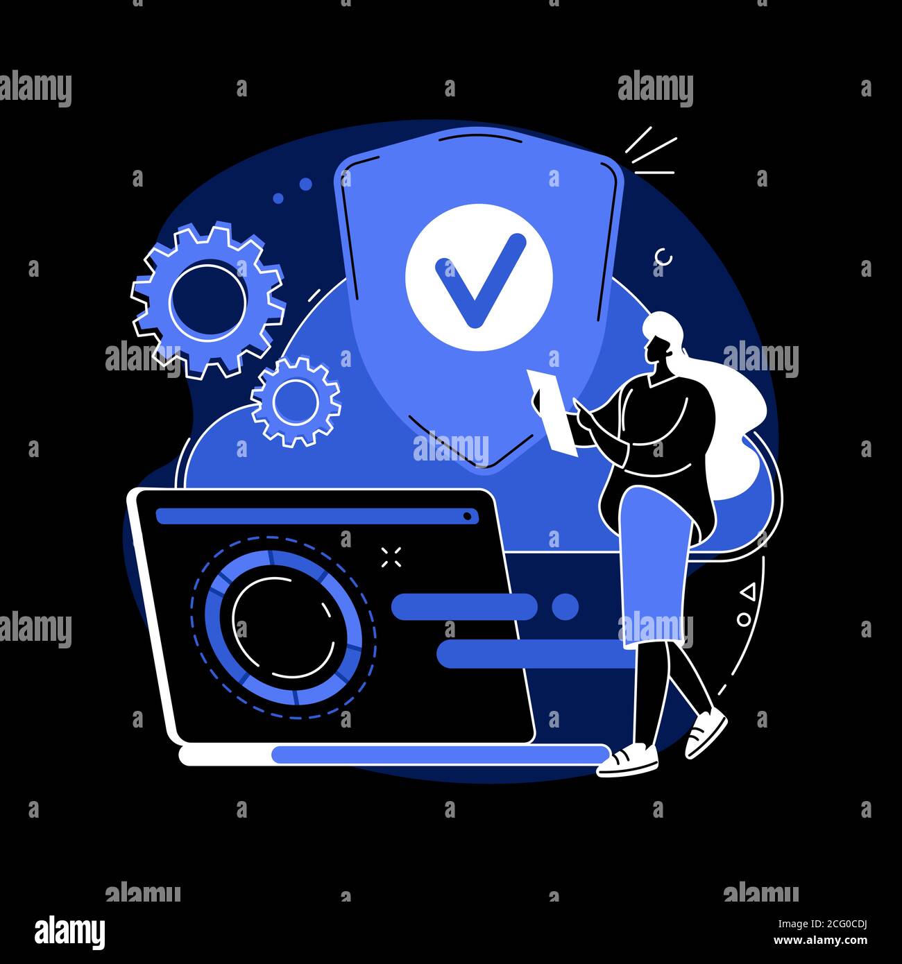 Cloud security abstract concept vector illustration Stock Vector Image ...