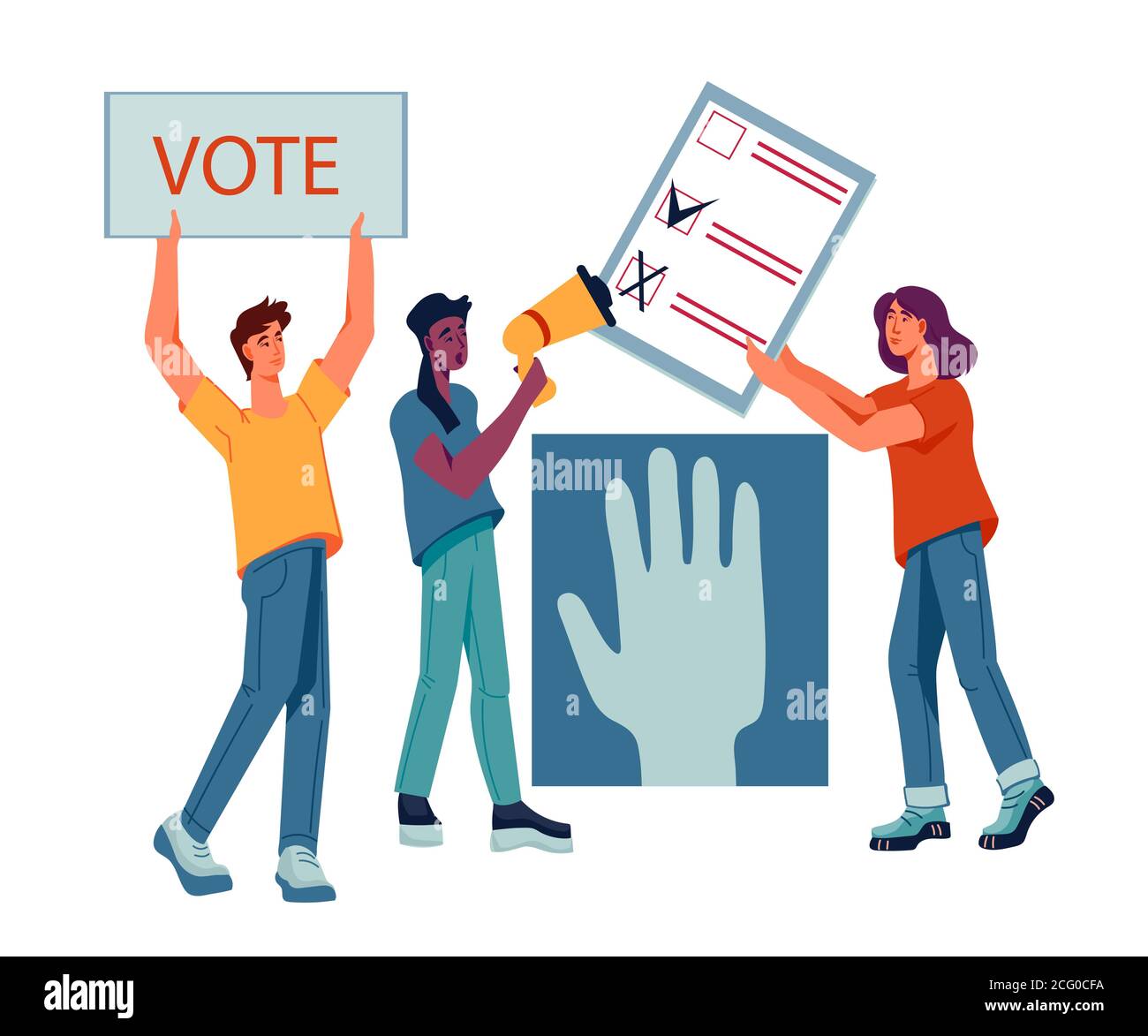 Political party speech cartoon hi-res stock photography and images - Alamy