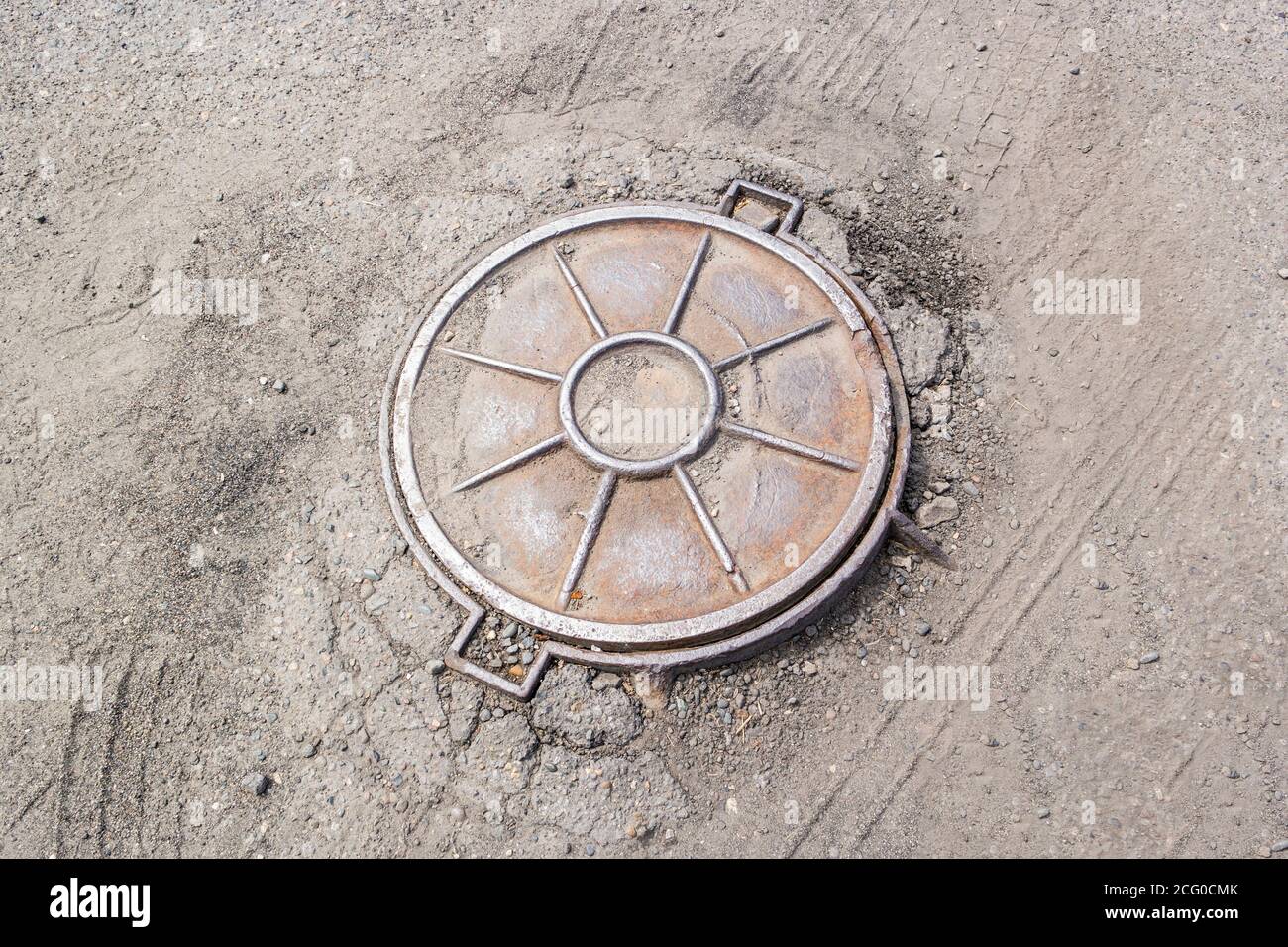 the lid of the sewer hatch Stock Photo - Alamy