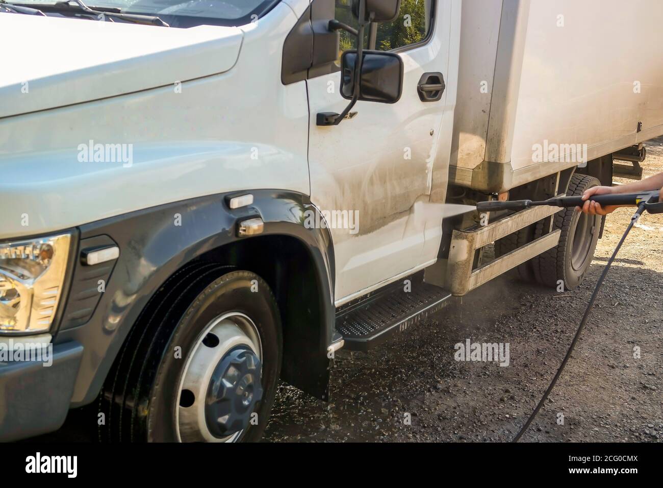 Washing Cleaning Truck Man High Resolution Stock Photography and Images ...