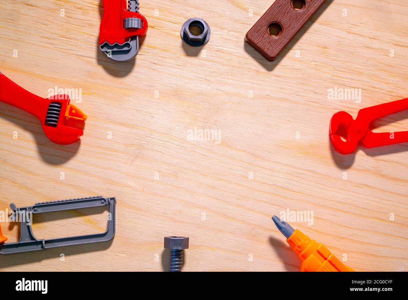 Plastic toy screwdriver tool hi-res stock photography and images - Alamy