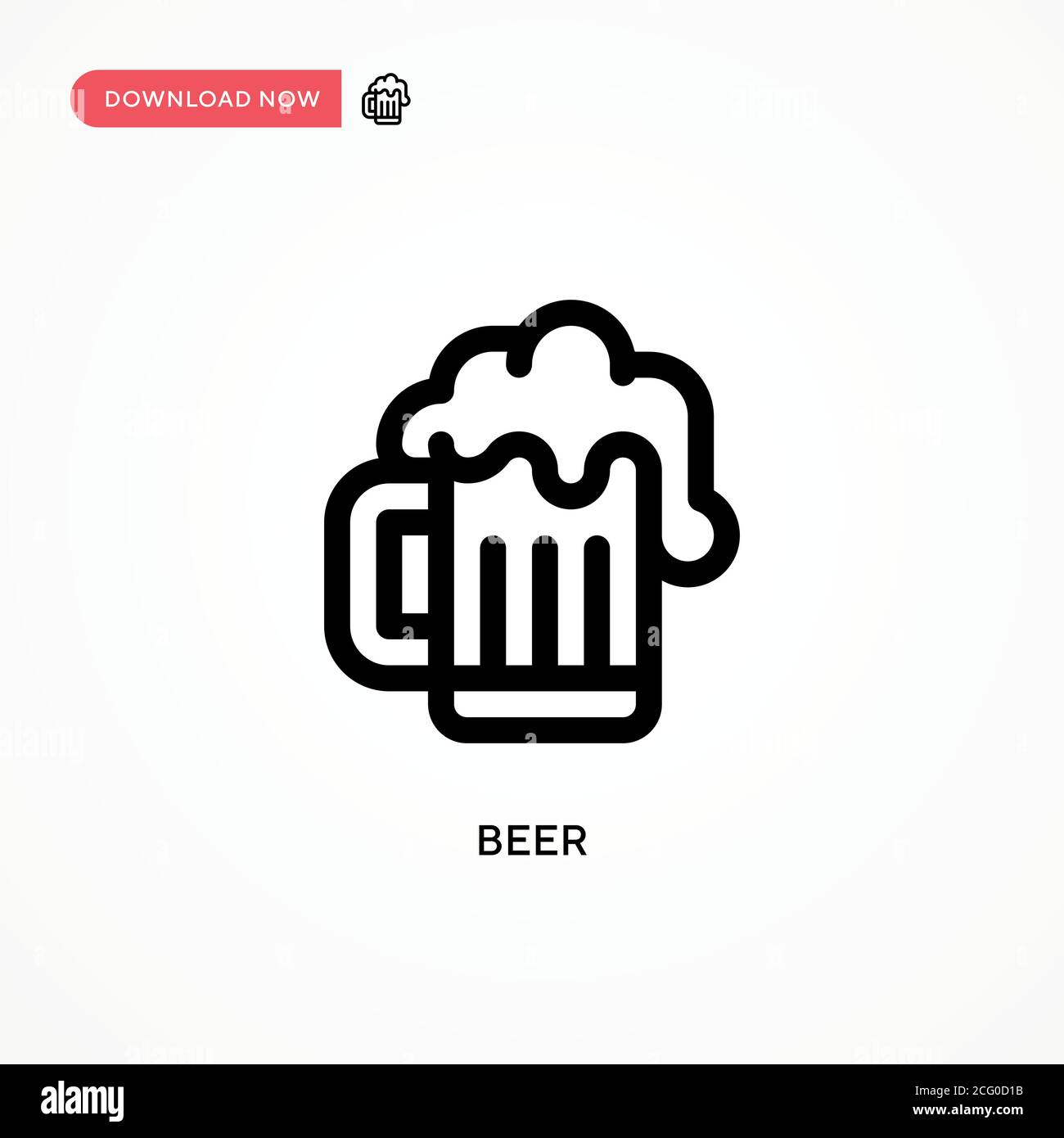 Beer Simple vector icon. Modern, simple flat vector illustration for ...