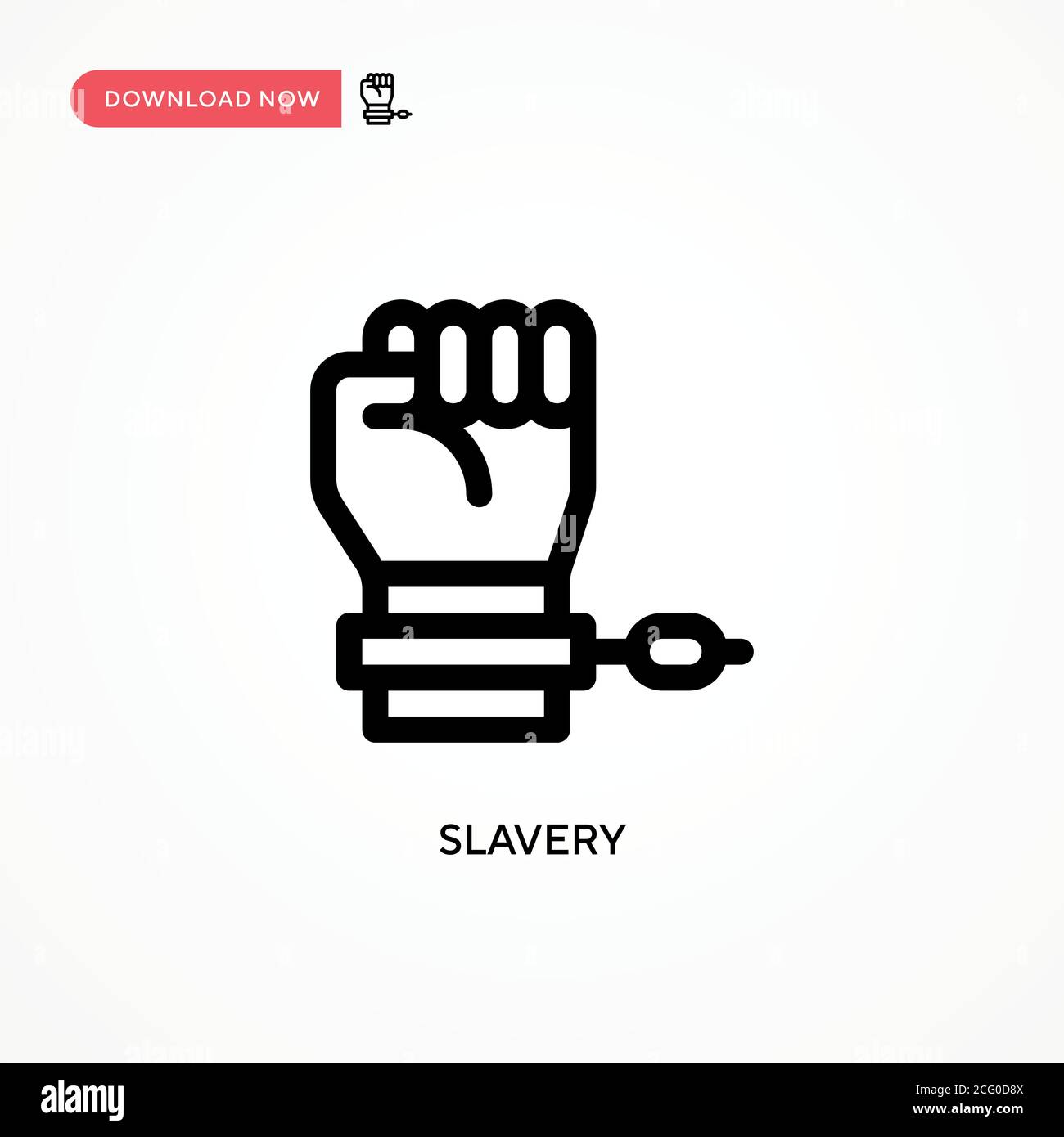 Slavery Simple vector icon. Modern, simple flat vector illustration for ...