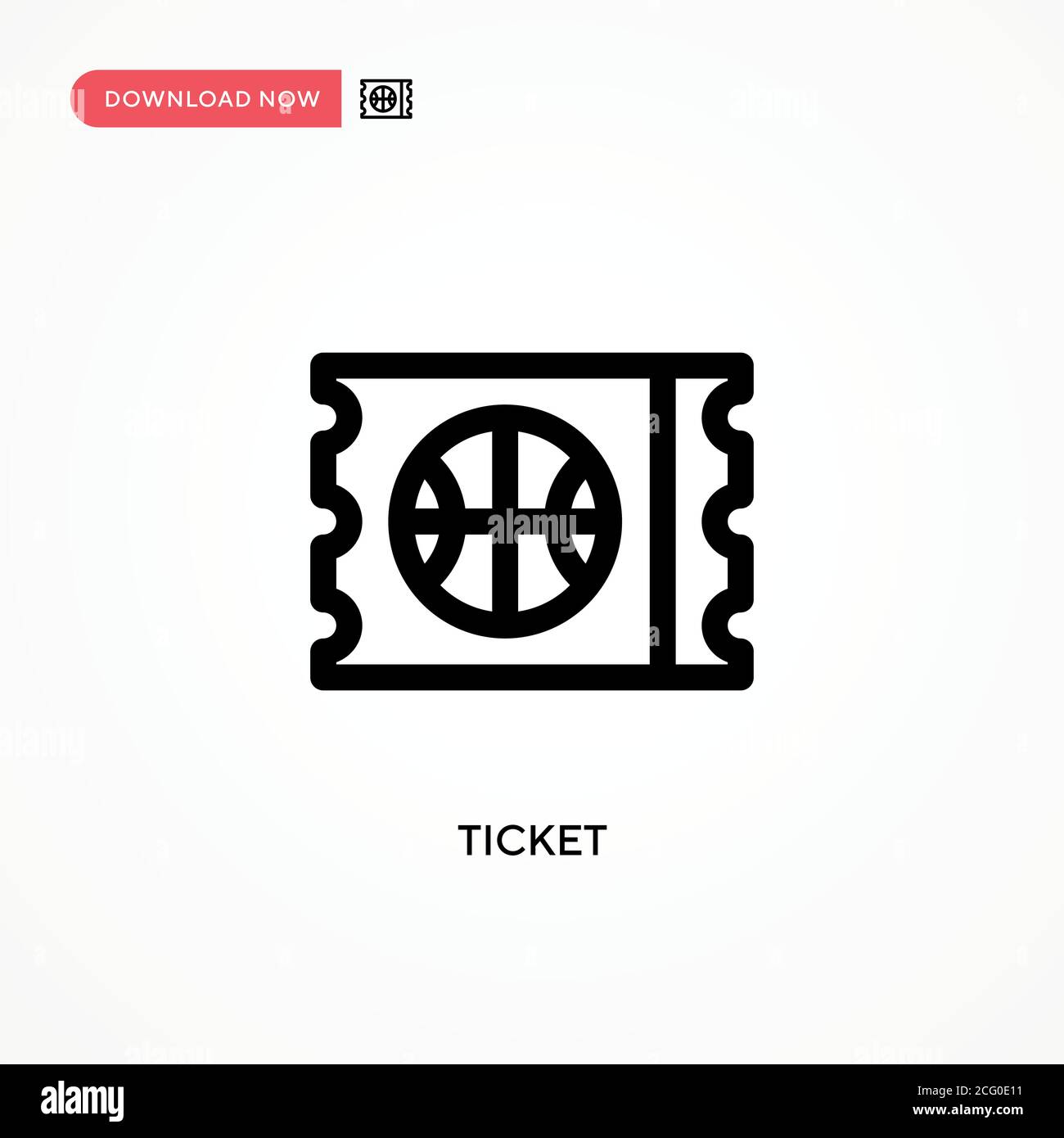 Ticket Simple vector icon. Modern, simple flat vector illustration for ...
