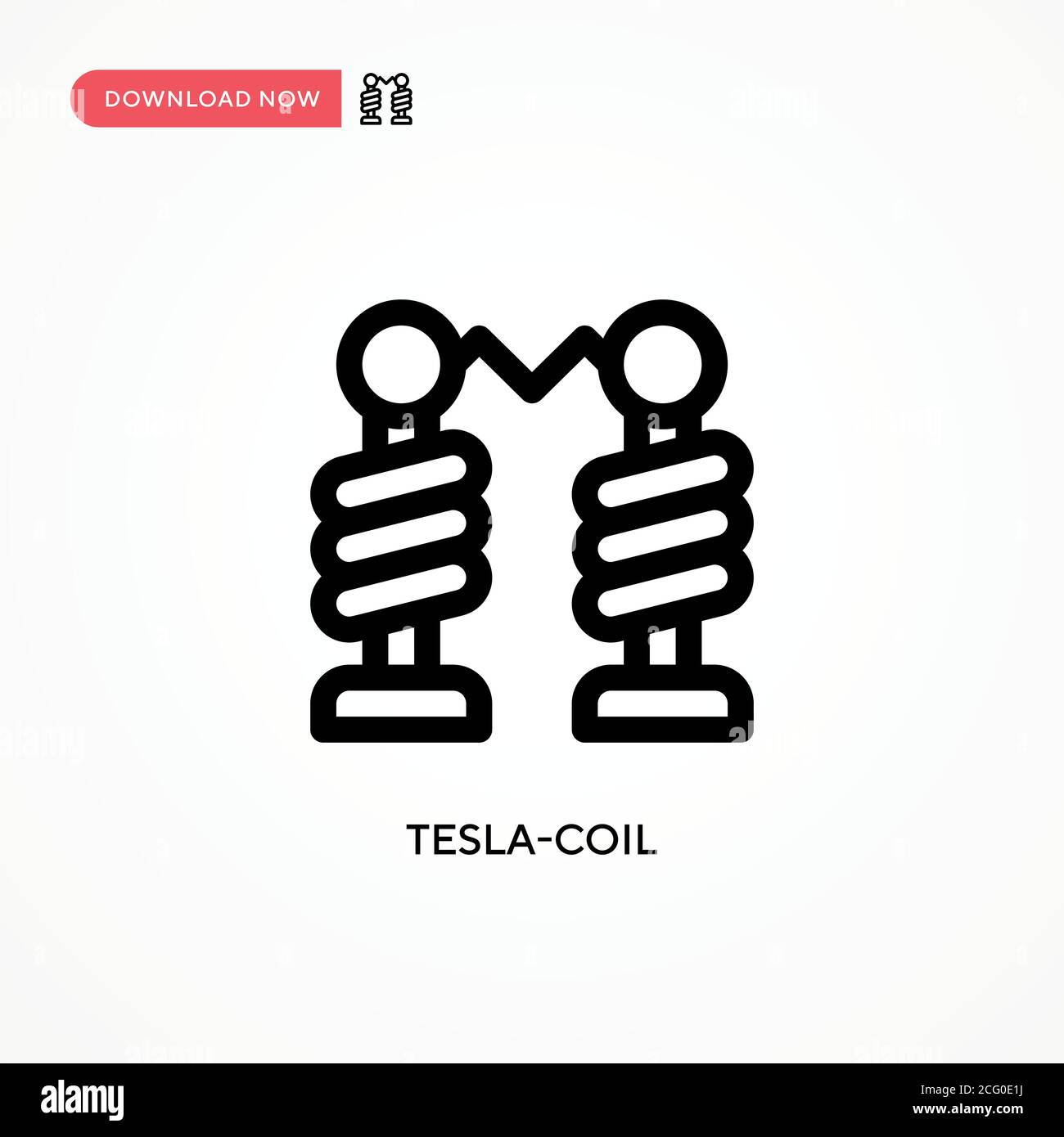 Tesla coil lightning Stock Vector Images - Alamy