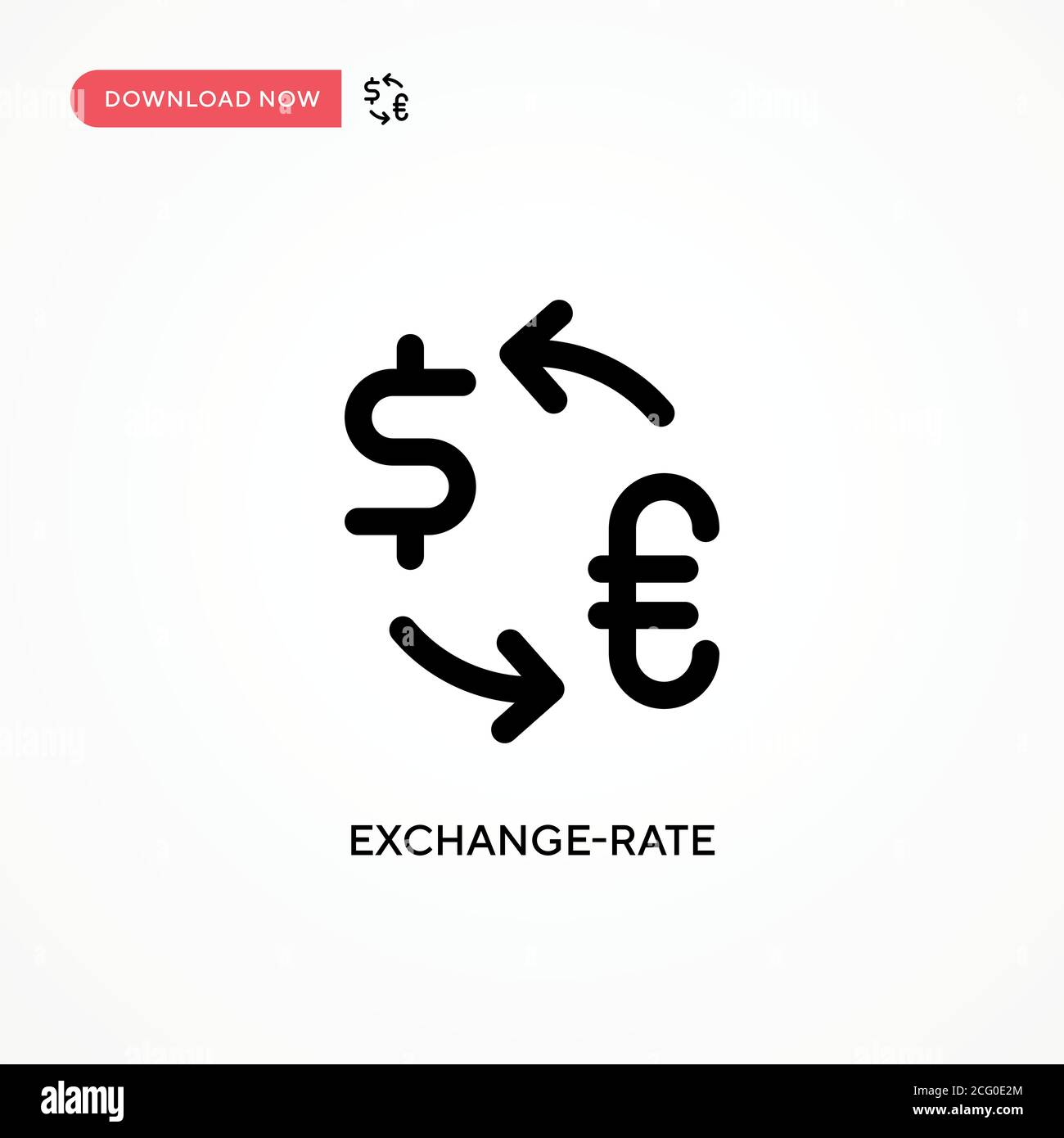 Exchange-rate Simple vector icon. Modern, simple flat vector ...