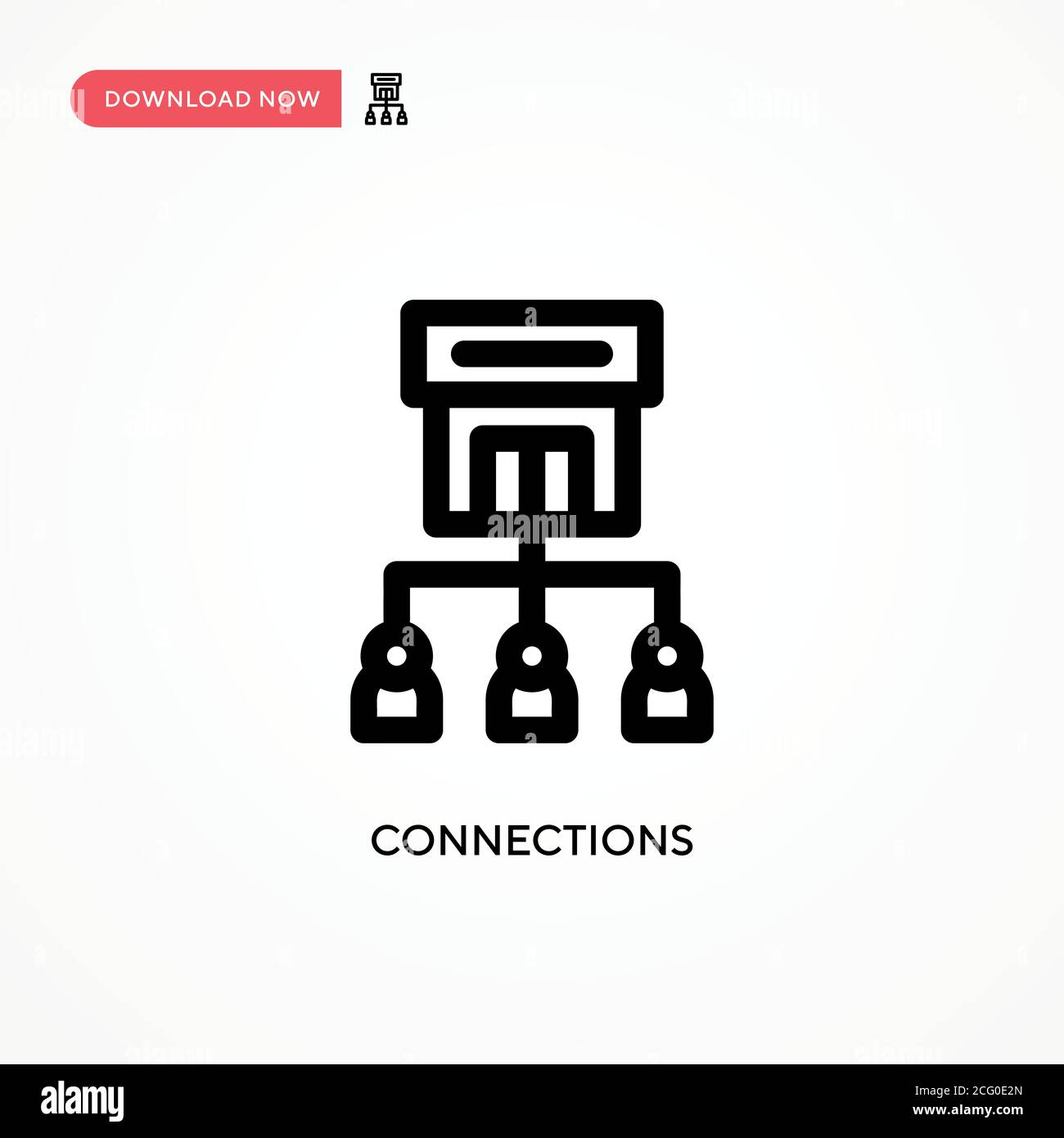 Connections Simple vector icon. Modern, simple flat vector illustration ...
