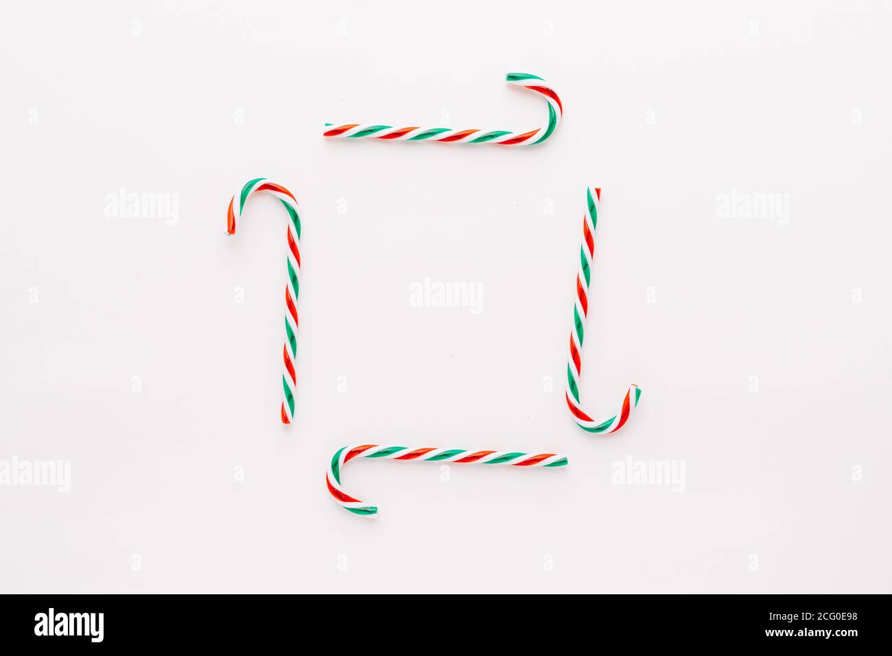 Traditional christmas sweets, candy cane sweets on white background ...