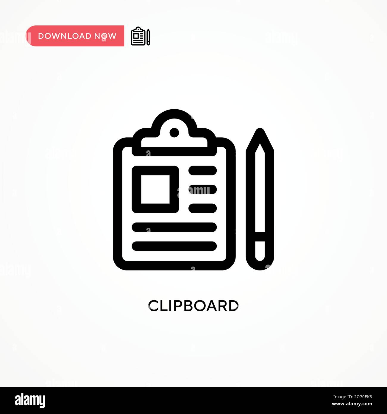 Clipboard Simple vector icon. Modern, simple flat vector illustration ...