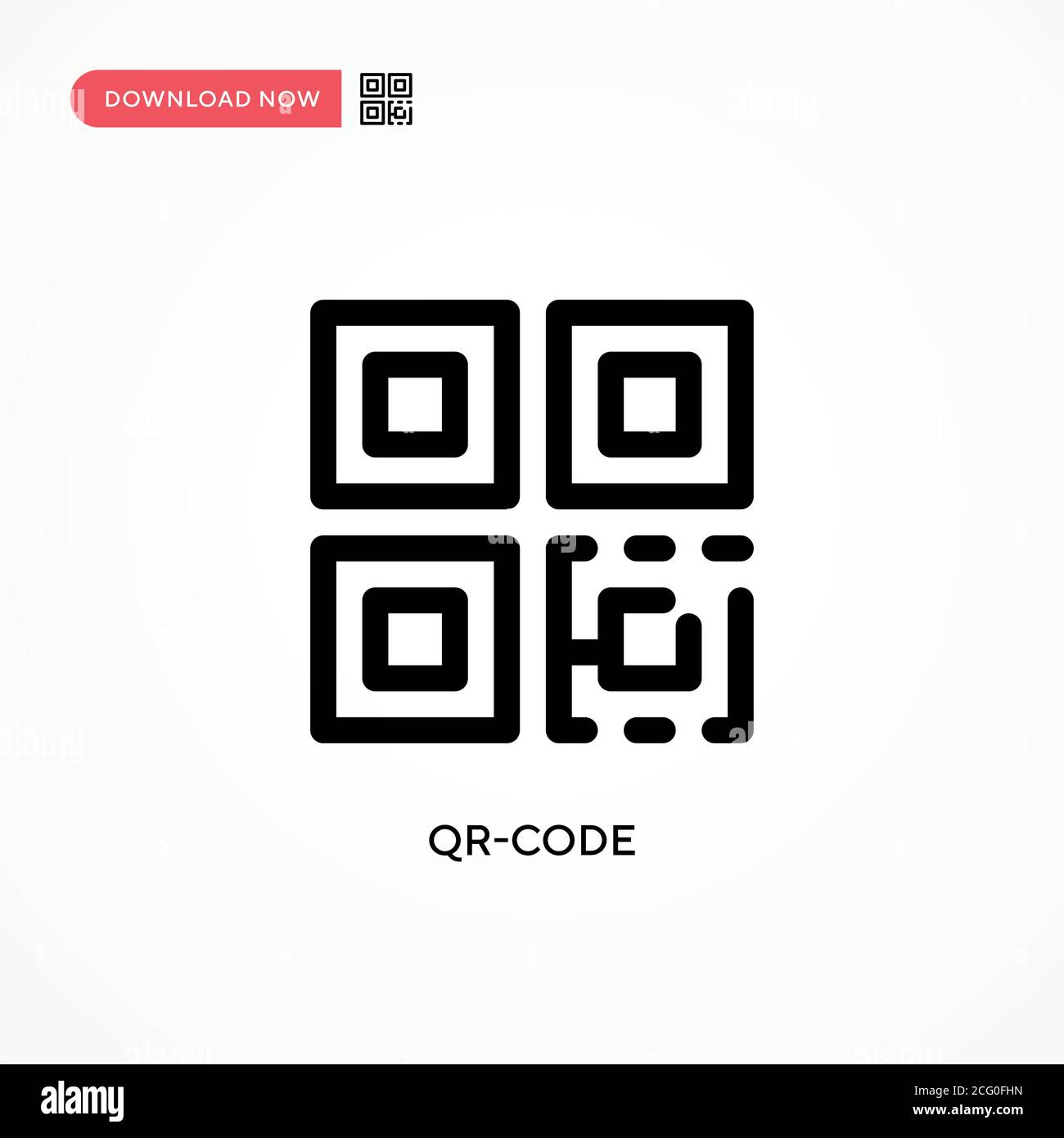 Qr-code Simple vector icon. Modern, simple flat vector illustration for ...