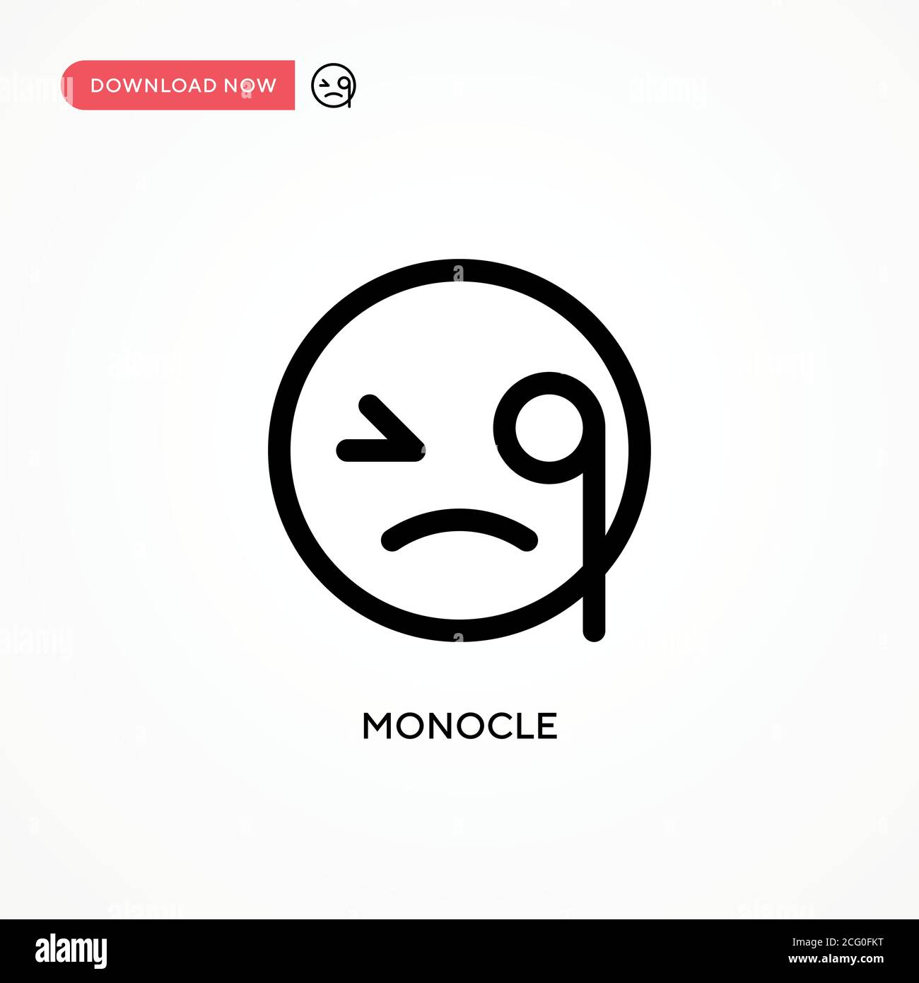 Monocle Simple vector icon. Modern, simple flat vector illustration for ...