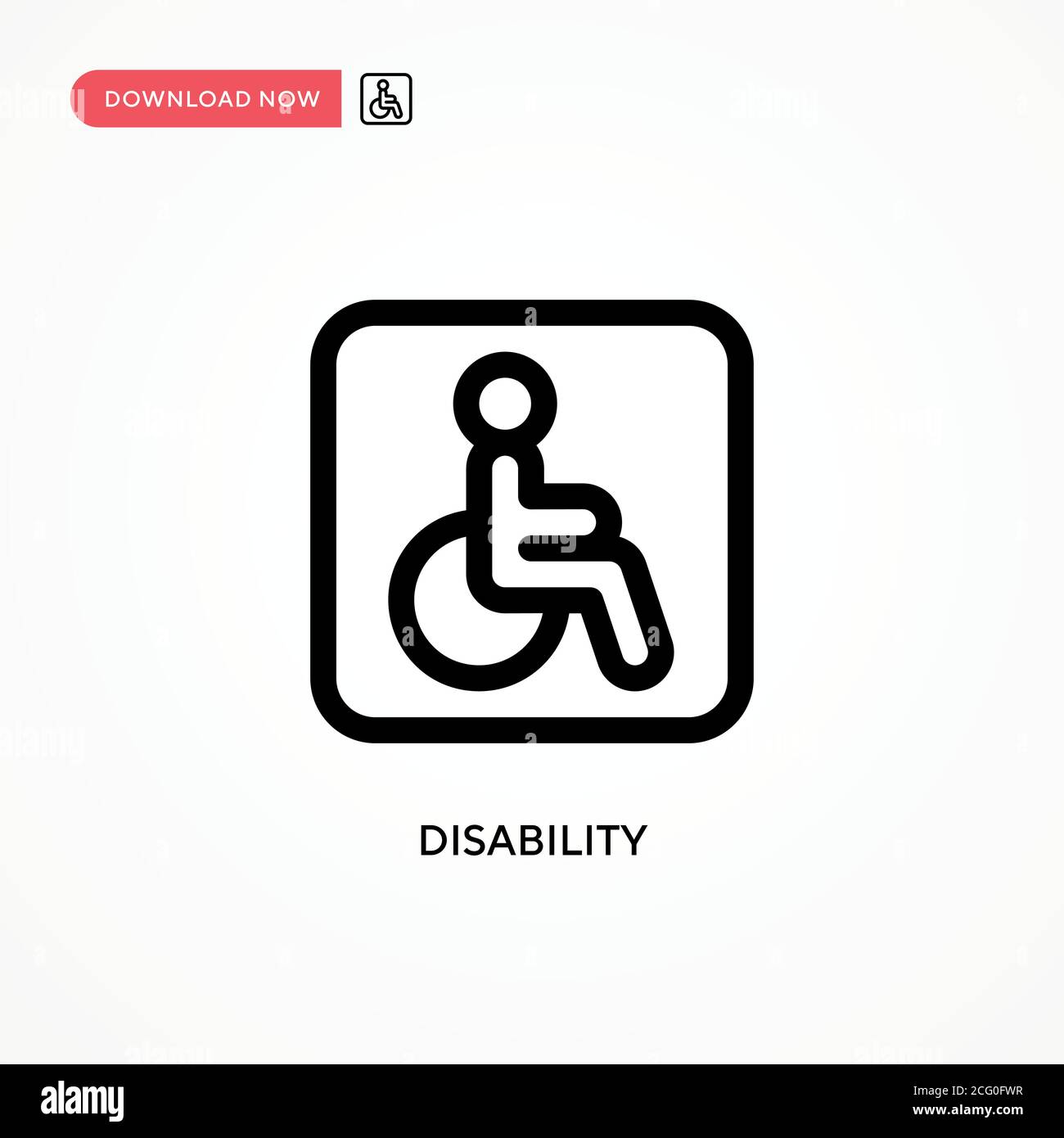 Disability Simple vector icon. Modern, simple flat vector illustration ...