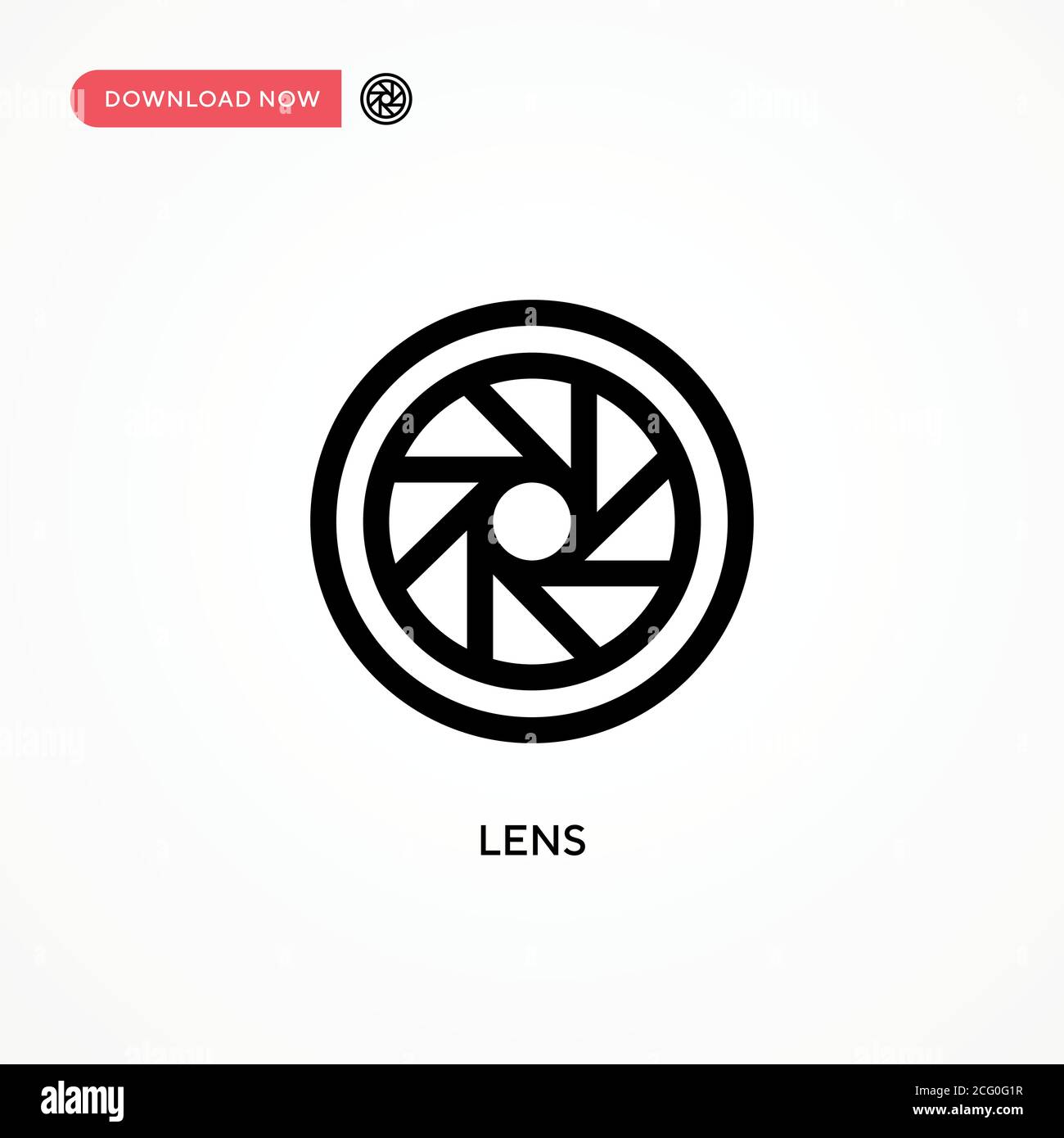 Lens Simple vector icon. Modern, simple flat vector illustration for ...