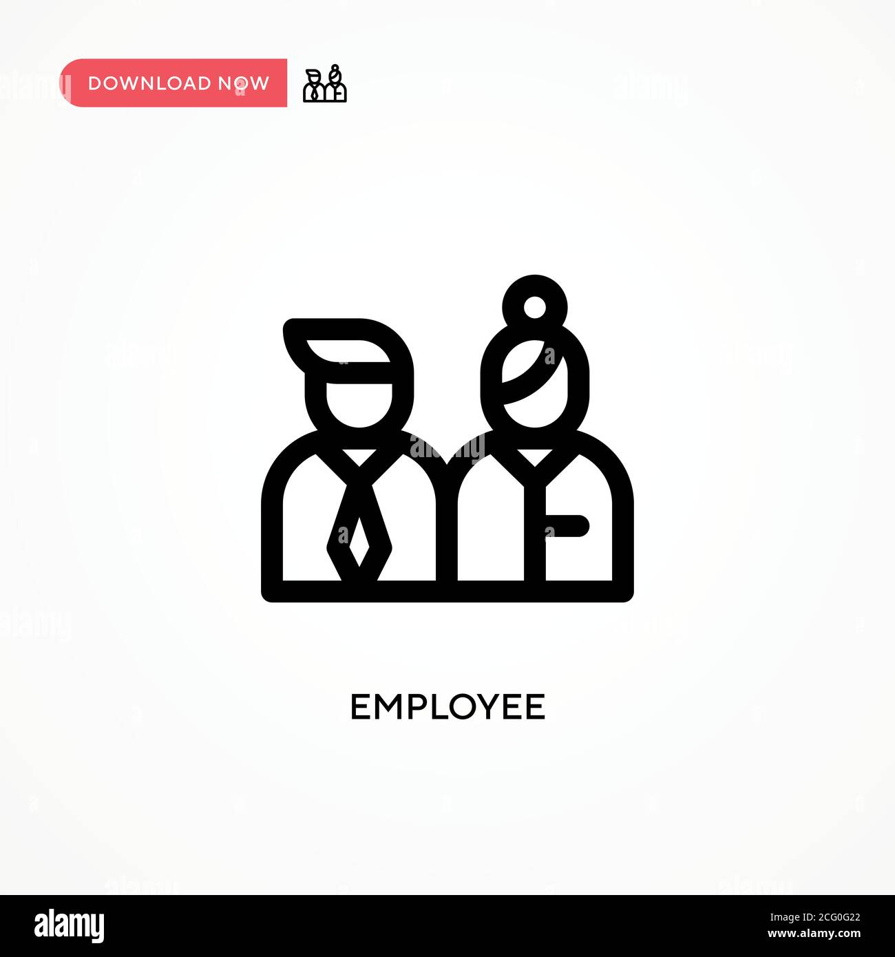 Employee Simple vector icon. Modern, simple flat vector illustration ...