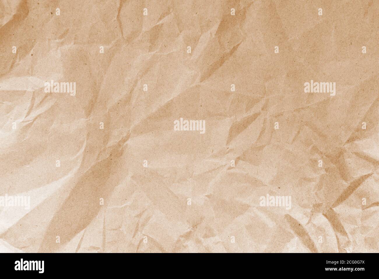 Rumpled environmental or craft paper texture background close-up ...