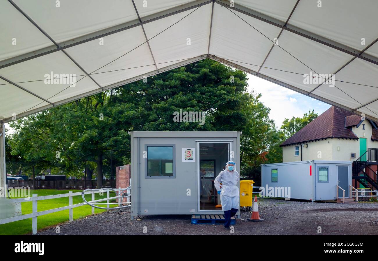 Arriving at a testing station for Covid 19 test at a major hospital in ...