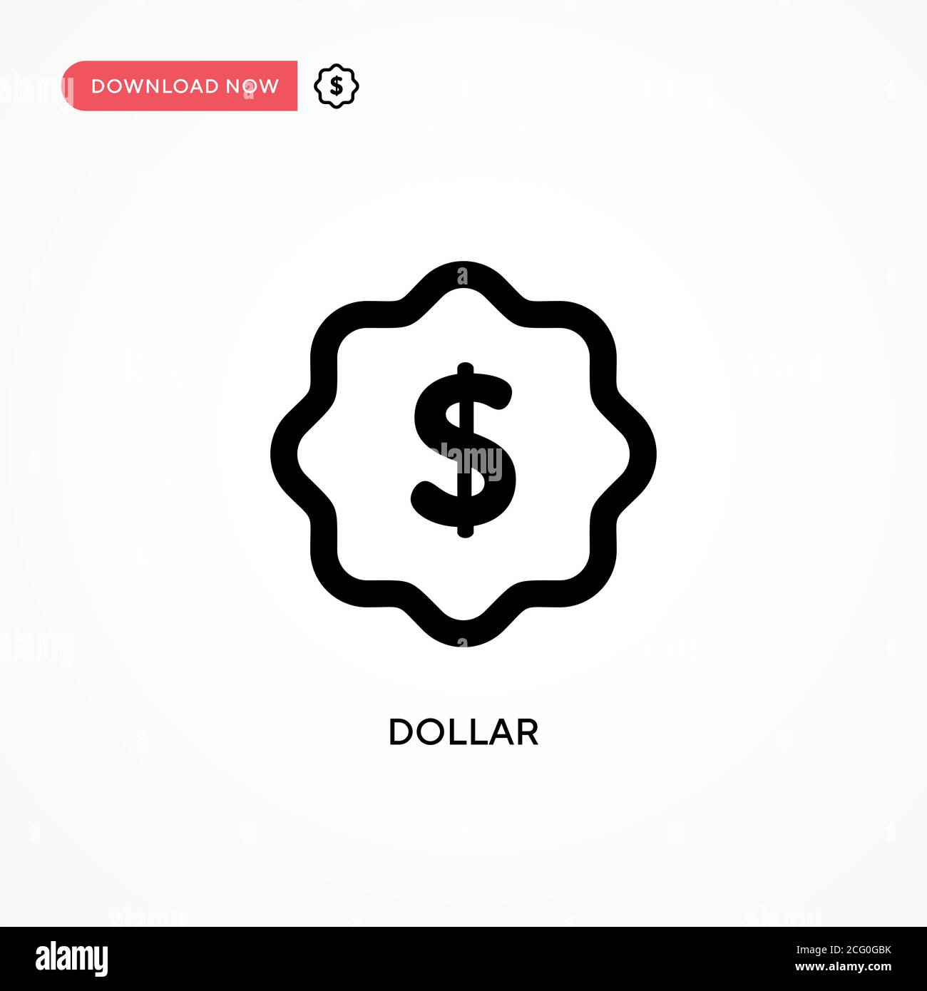 Dollar Simple vector icon. Modern, simple flat vector illustration for ...