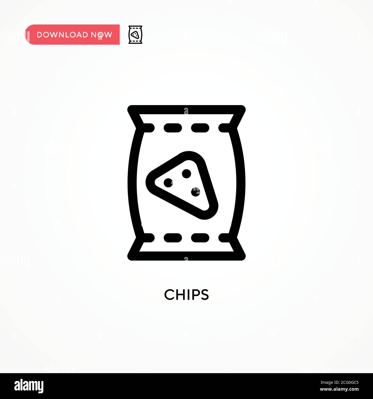 Chips Simple vector icon. Modern, simple flat vector illustration for ...