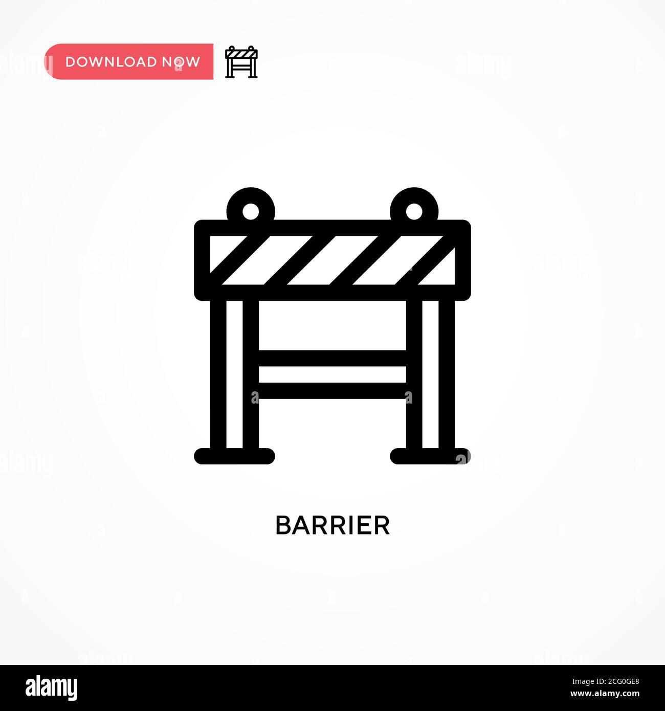 Barrier Simple vector icon. Modern, simple flat vector illustration for ...