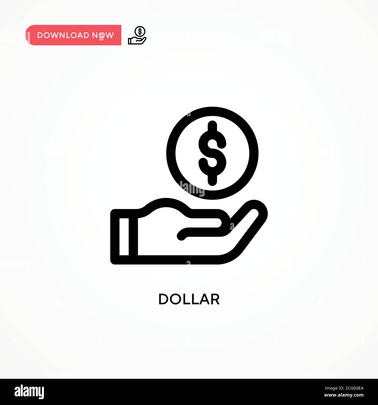 Dollar Simple vector icon. Modern, simple flat vector illustration for ...