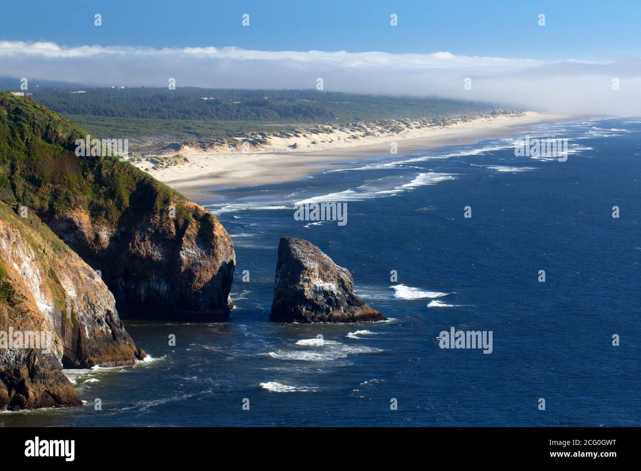 Baker Beach view, Sea Lion Caves, Oregon Stock Photo - Alamy