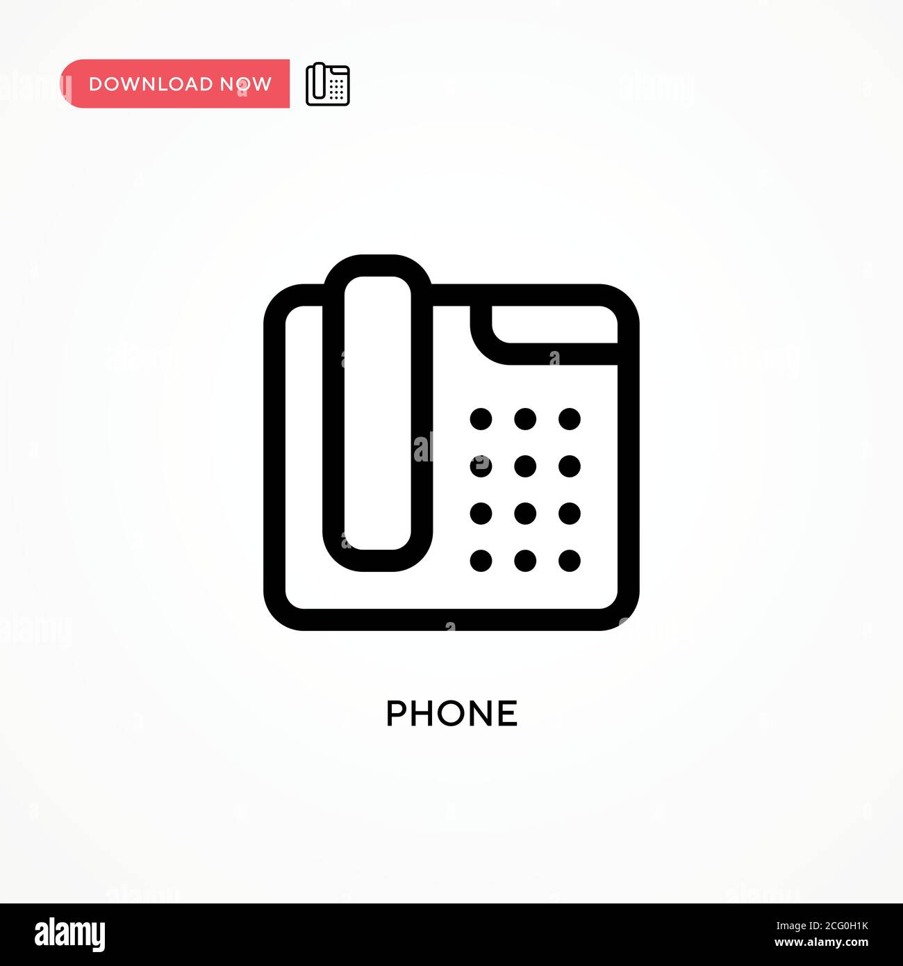 Phone Simple vector icon. Modern, simple flat vector illustration for ...