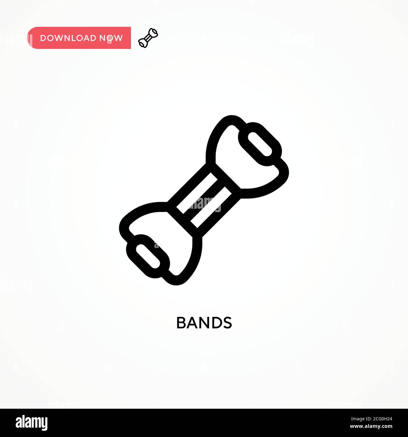Bands Simple vector icon. Modern, simple flat vector illustration for ...