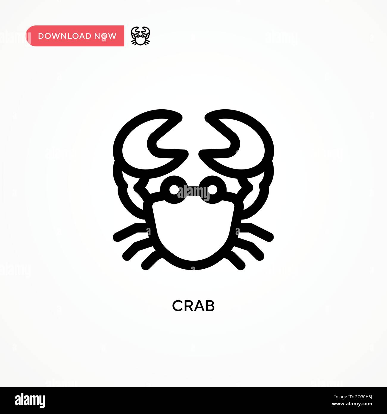 Crab Simple vector icon. Modern, simple flat vector illustration for ...