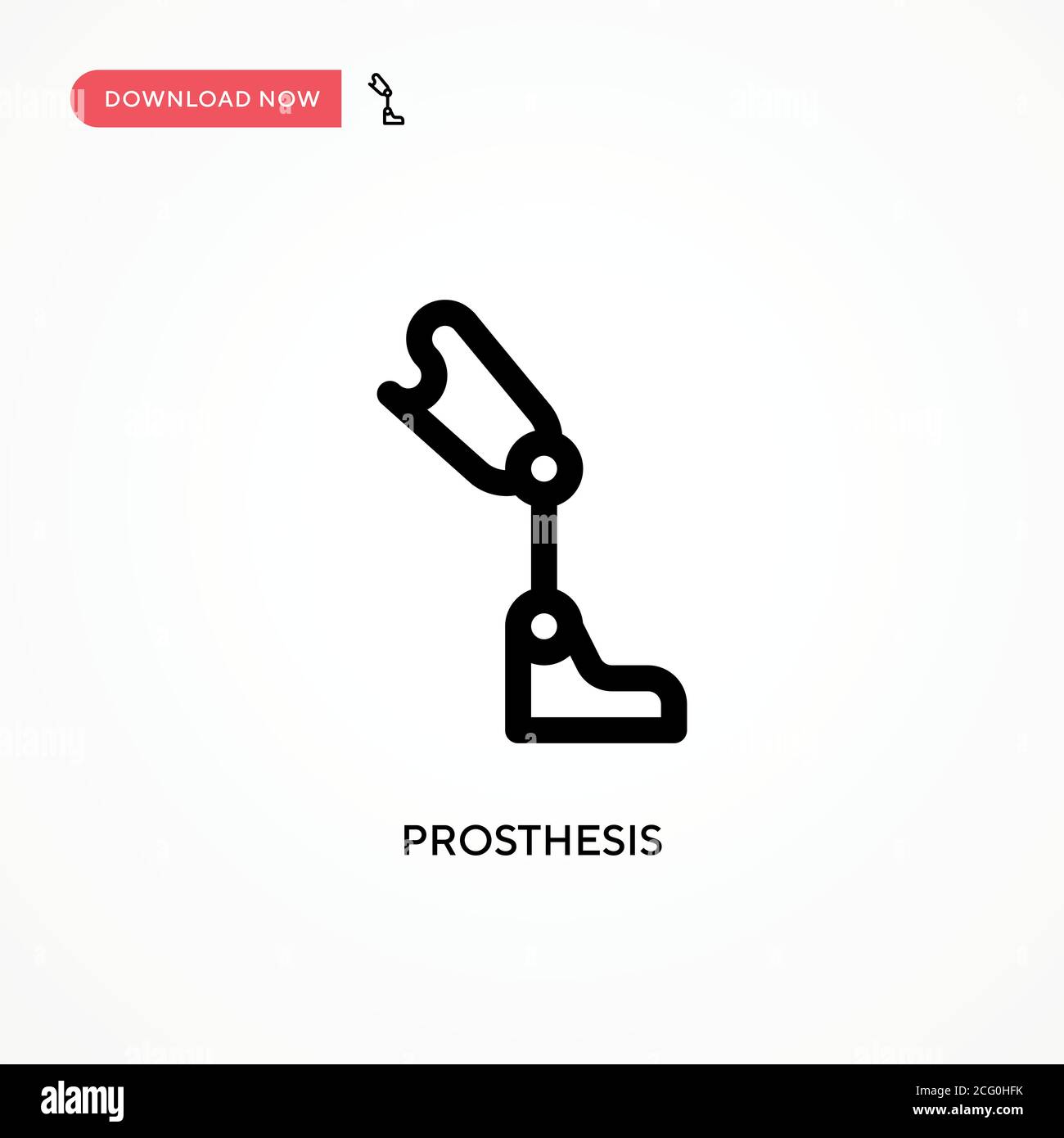 Prosthesis Simple vector icon. Modern, simple flat vector illustration ...