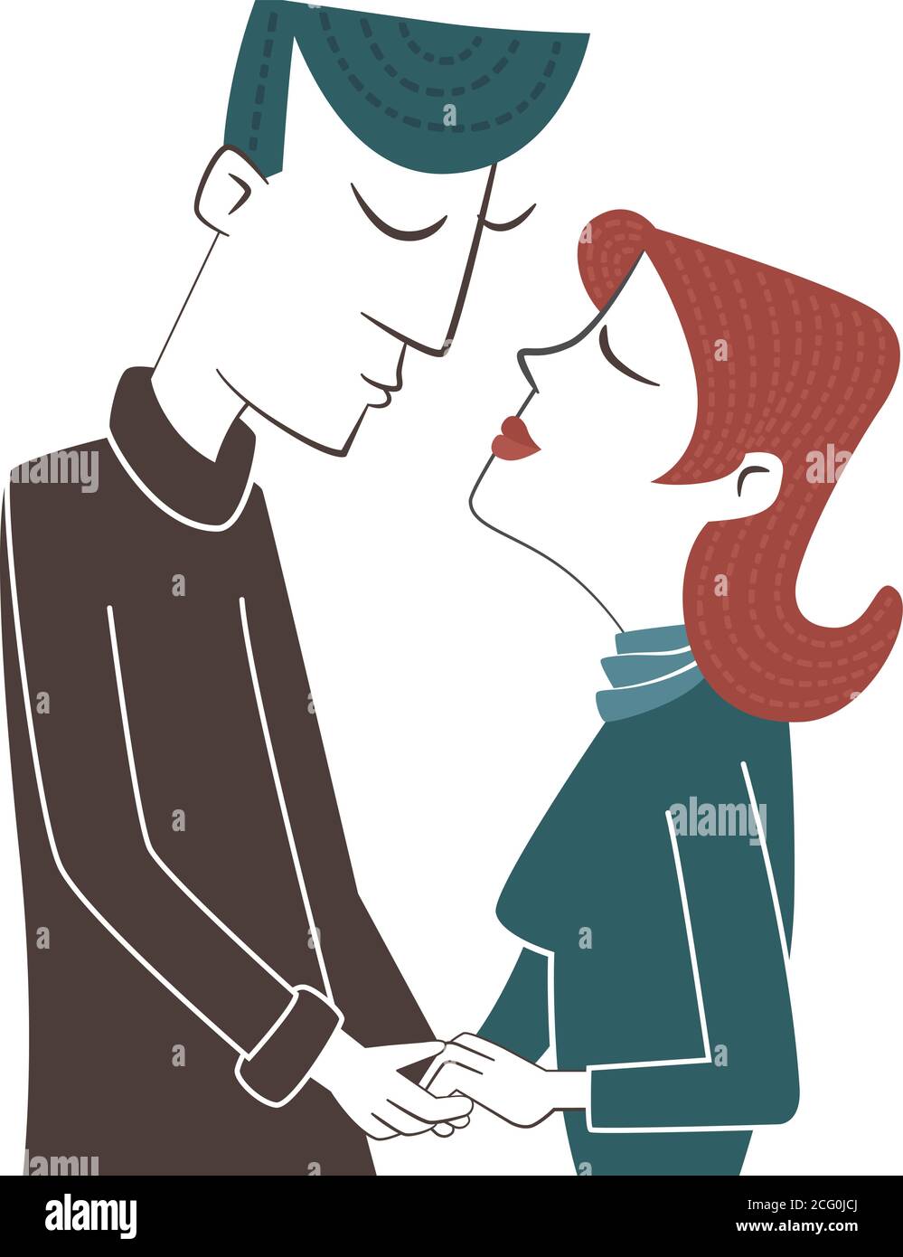 Beautiful Lovers Kissing Cut Out Stock Images And Pictures Alamy