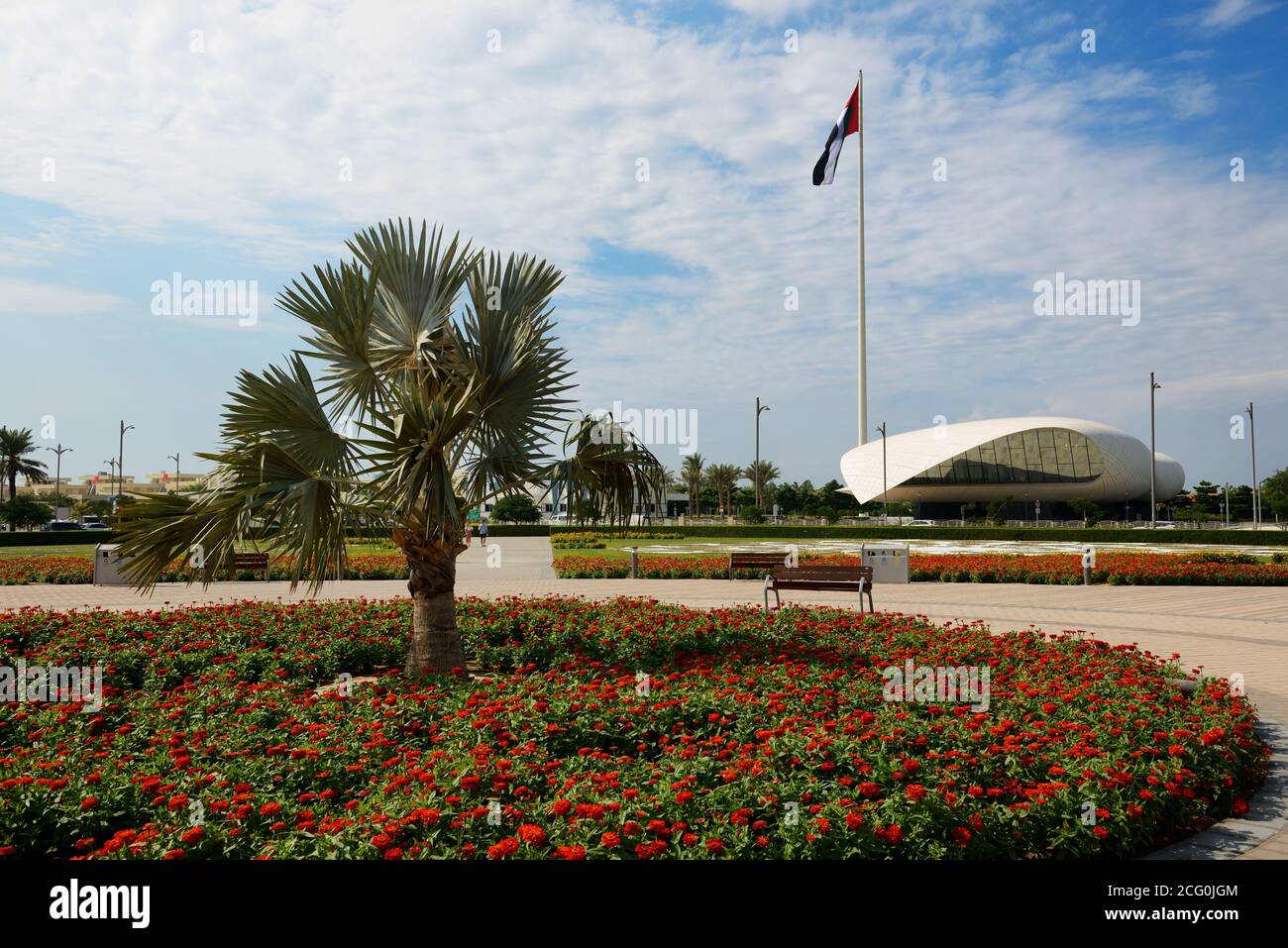 DUBAI, UAE - NOVEMBER 16: The view on Etihad Museum. Its the location ...