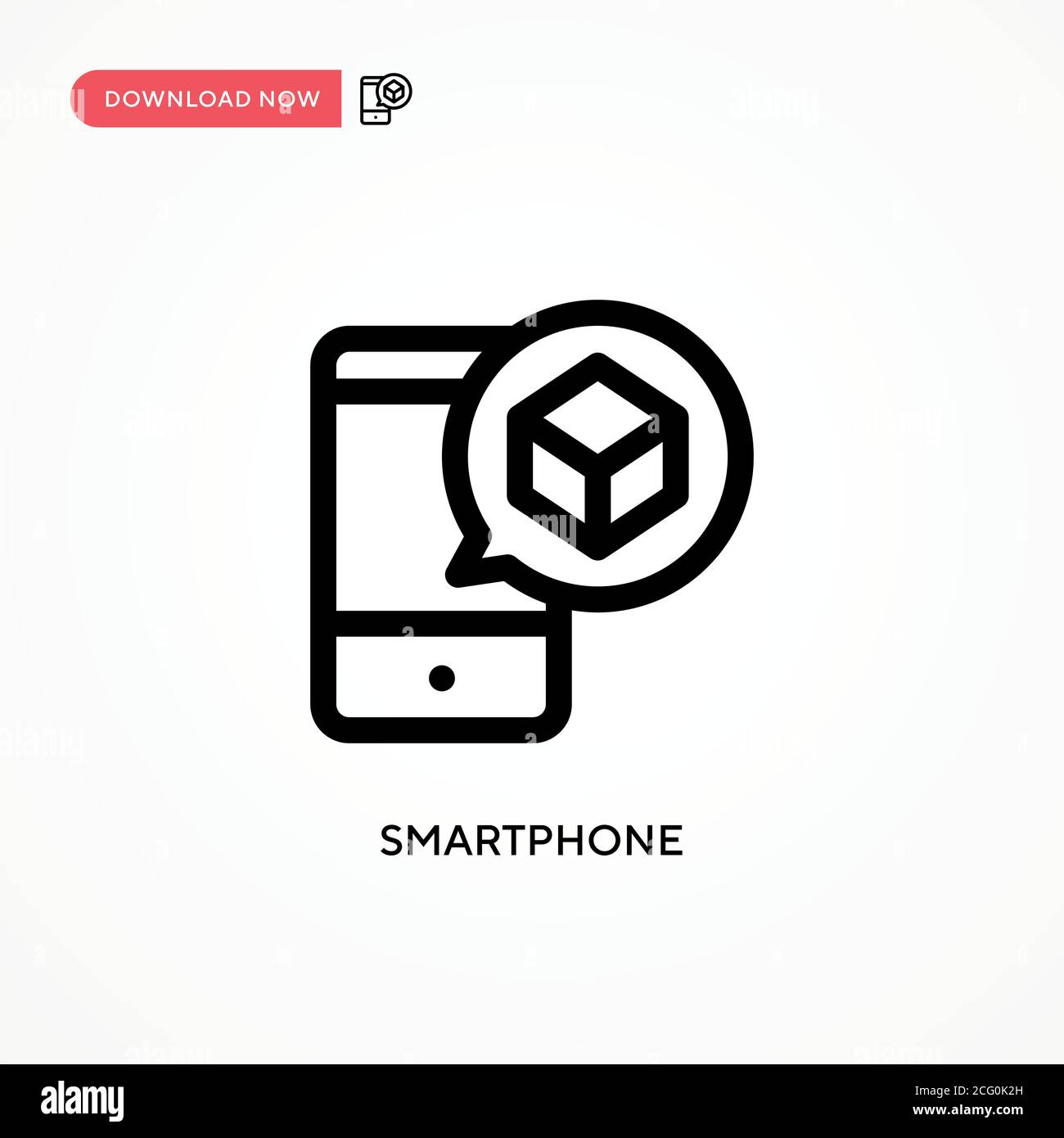 Smartphone Simple vector icon. Modern, simple flat vector illustration ...
