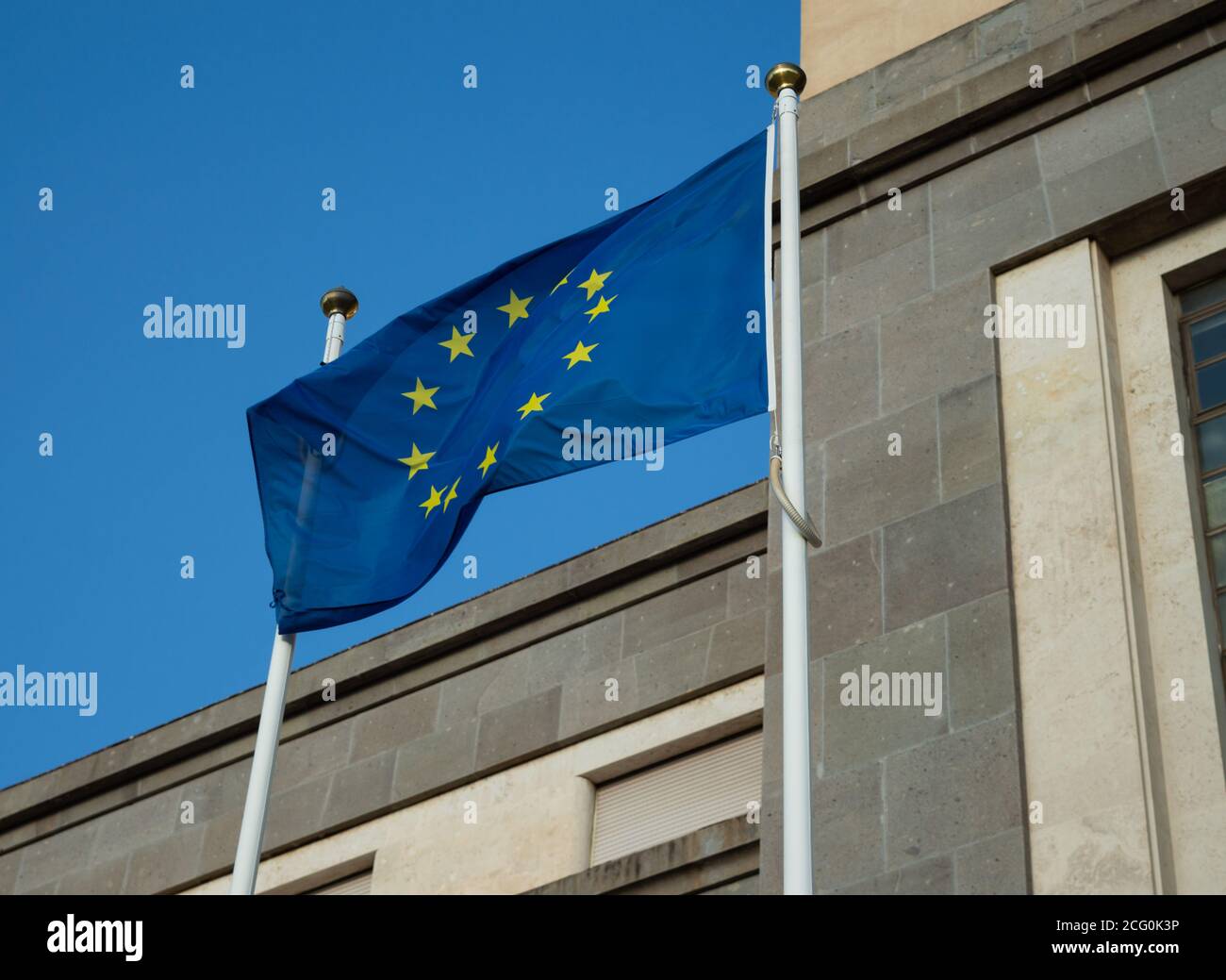 Flag of European Union outside a building in italy Stock Photo - Alamy