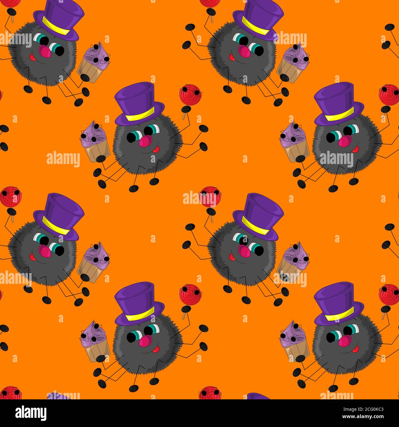 Halloween cupcake pattern seamless Stock Vector Images - Alamy